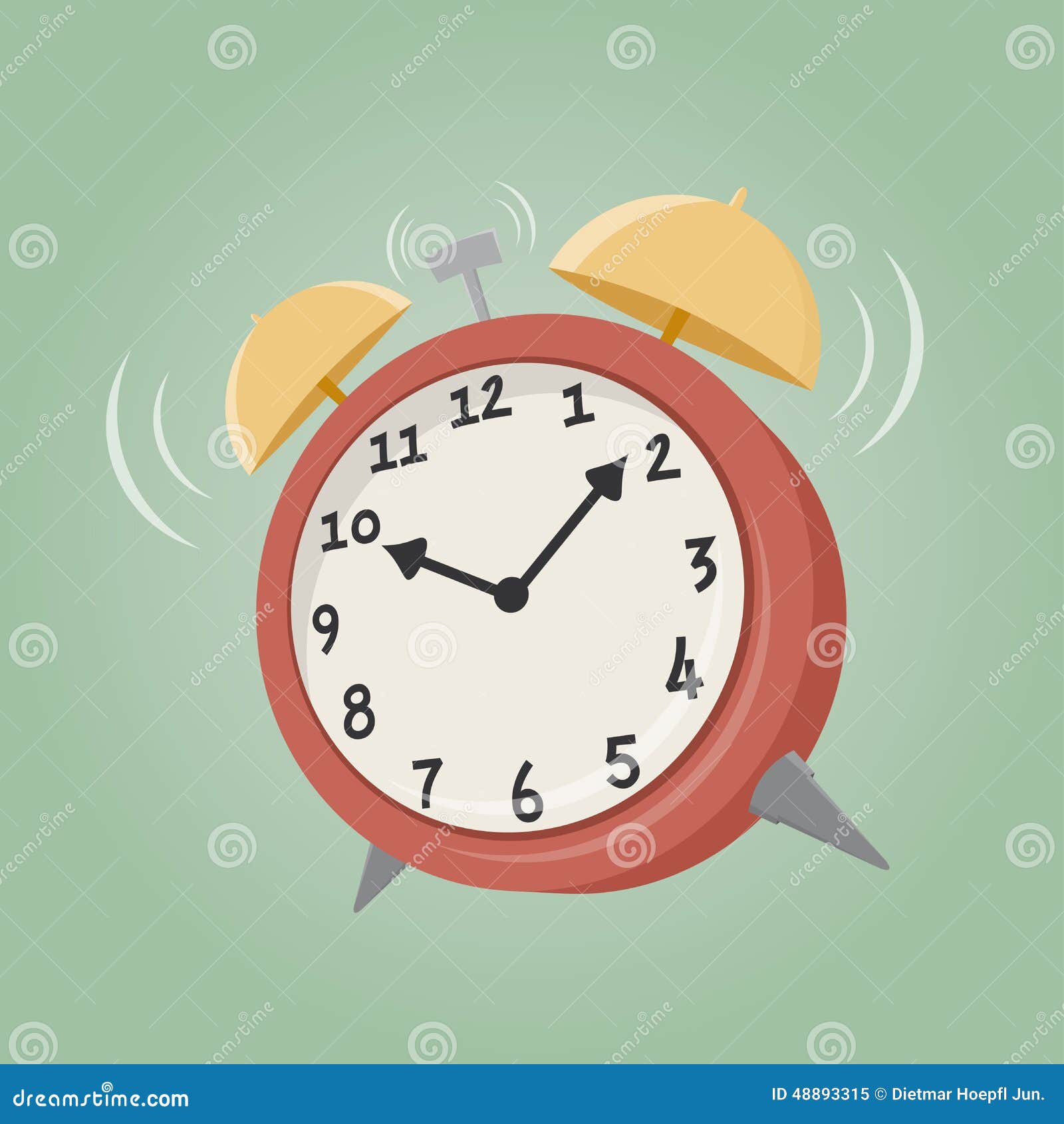 Cartoon alarm clock stock vector. Illustration of cartoon - 48893315