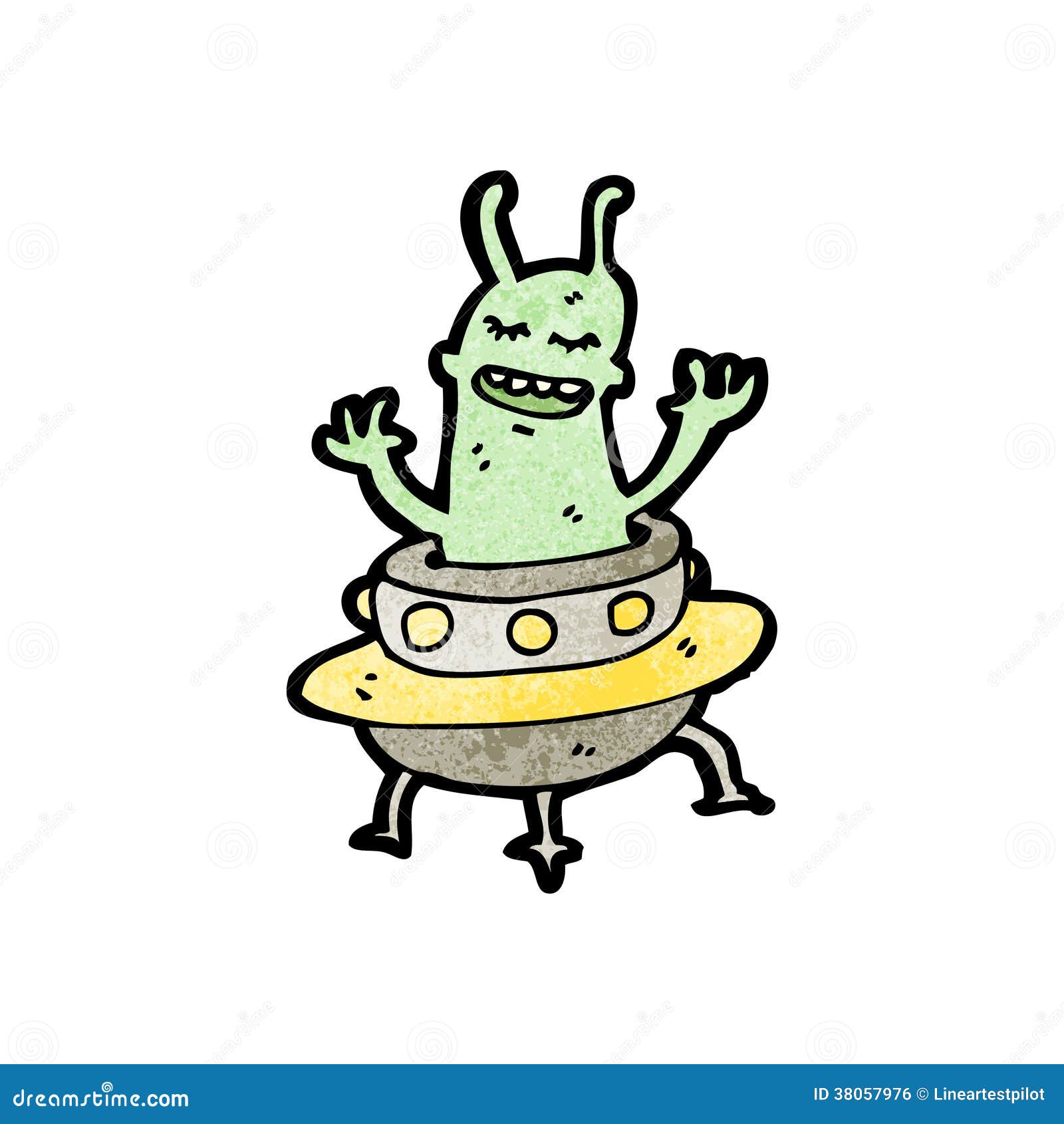 Cartoon alien stock vector. Illustration of cartoon, drawing - 38057976