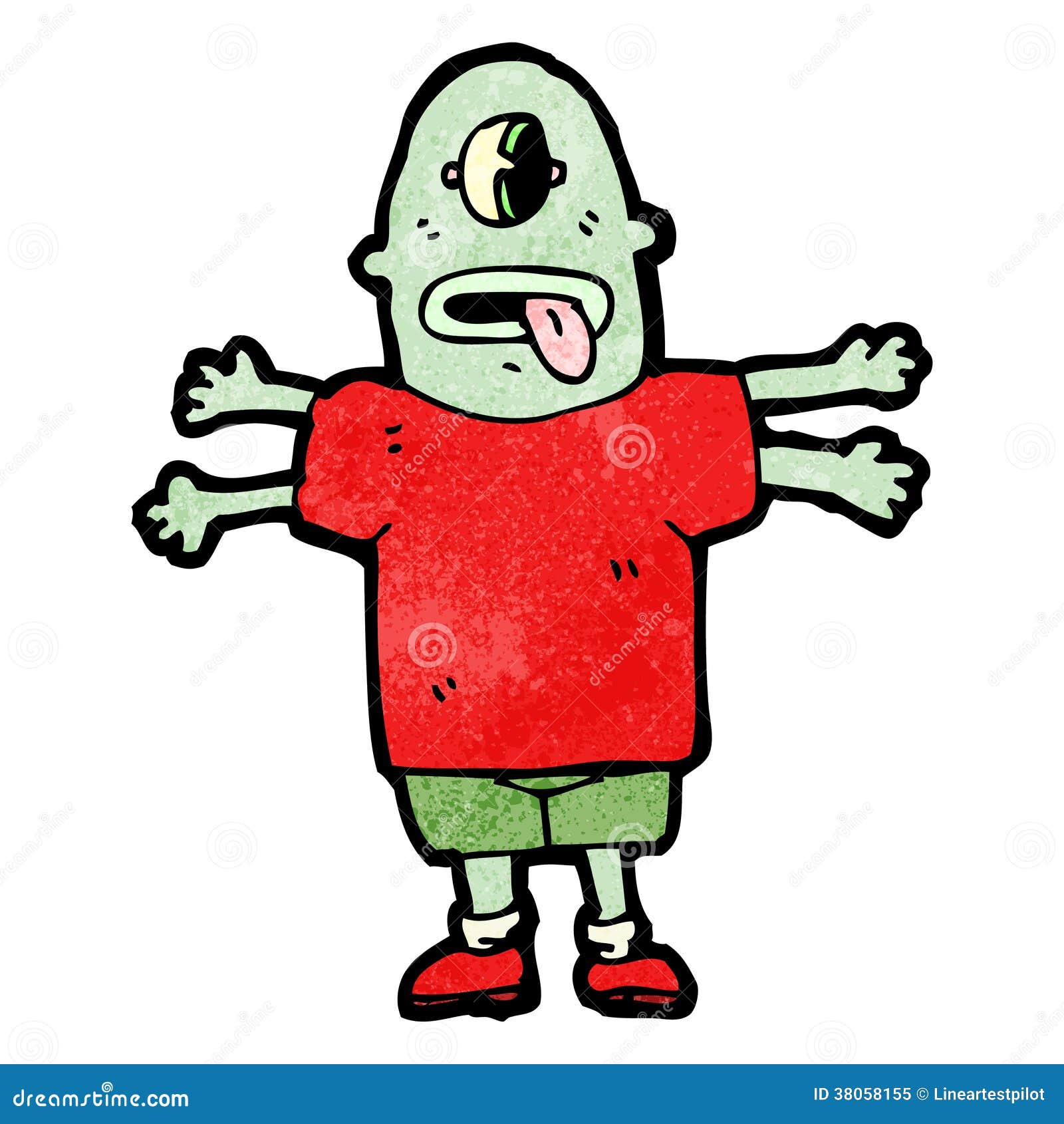 Cartoon alien stock vector. Illustration of mutant, clip - 38058155