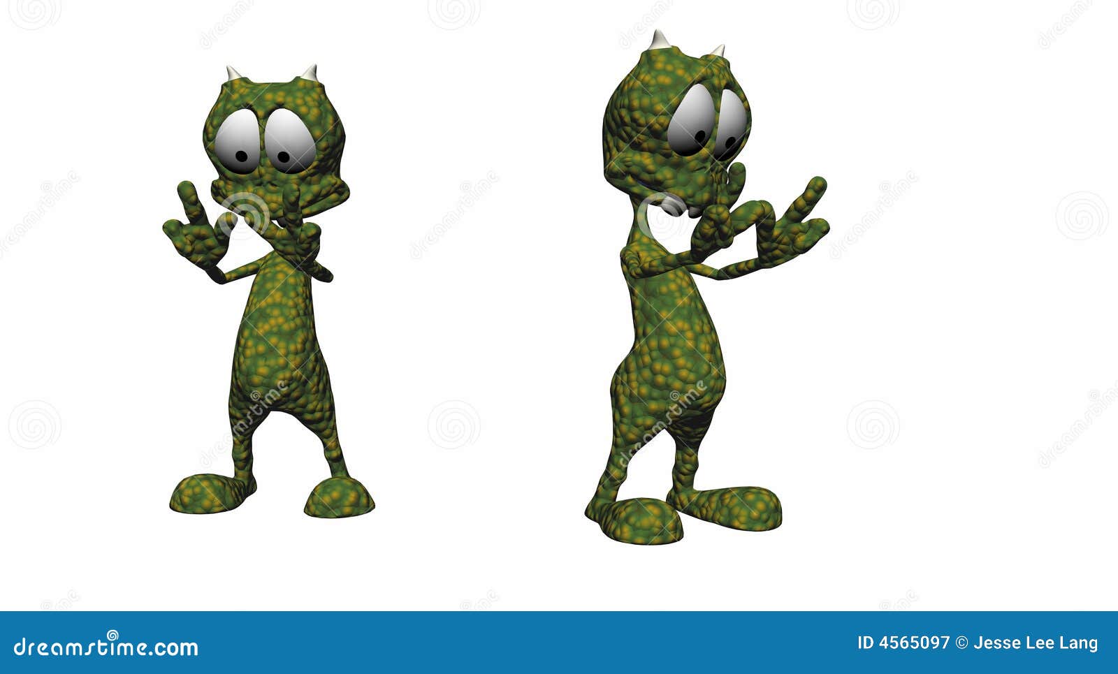 Cartoon alien stock illustration. Illustration of render - 4565097