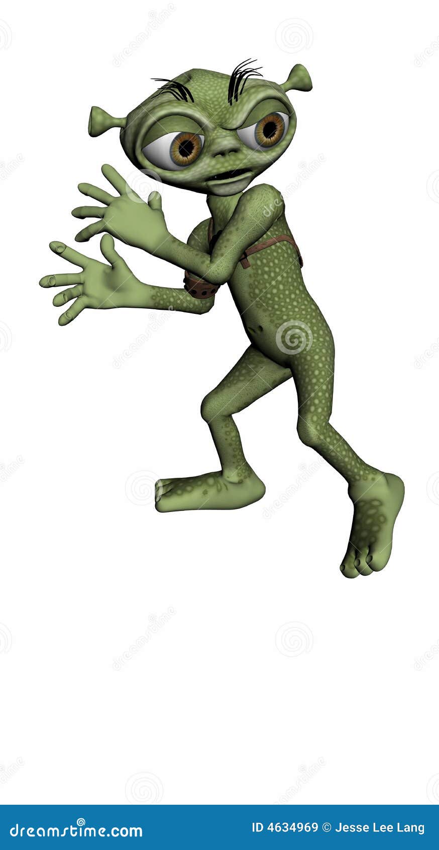 Cartoon alien stock illustration. Illustration of render - 4634969
