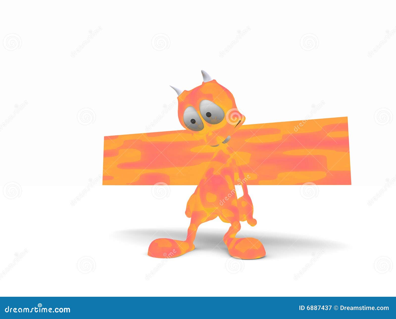 Cartoon alien stock illustration. Illustration of curious - 6887437