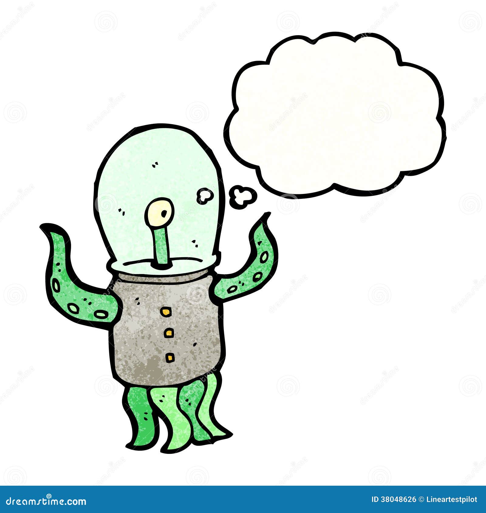 Cartoon alien creature stock vector. Illustration of traditional - 38048626