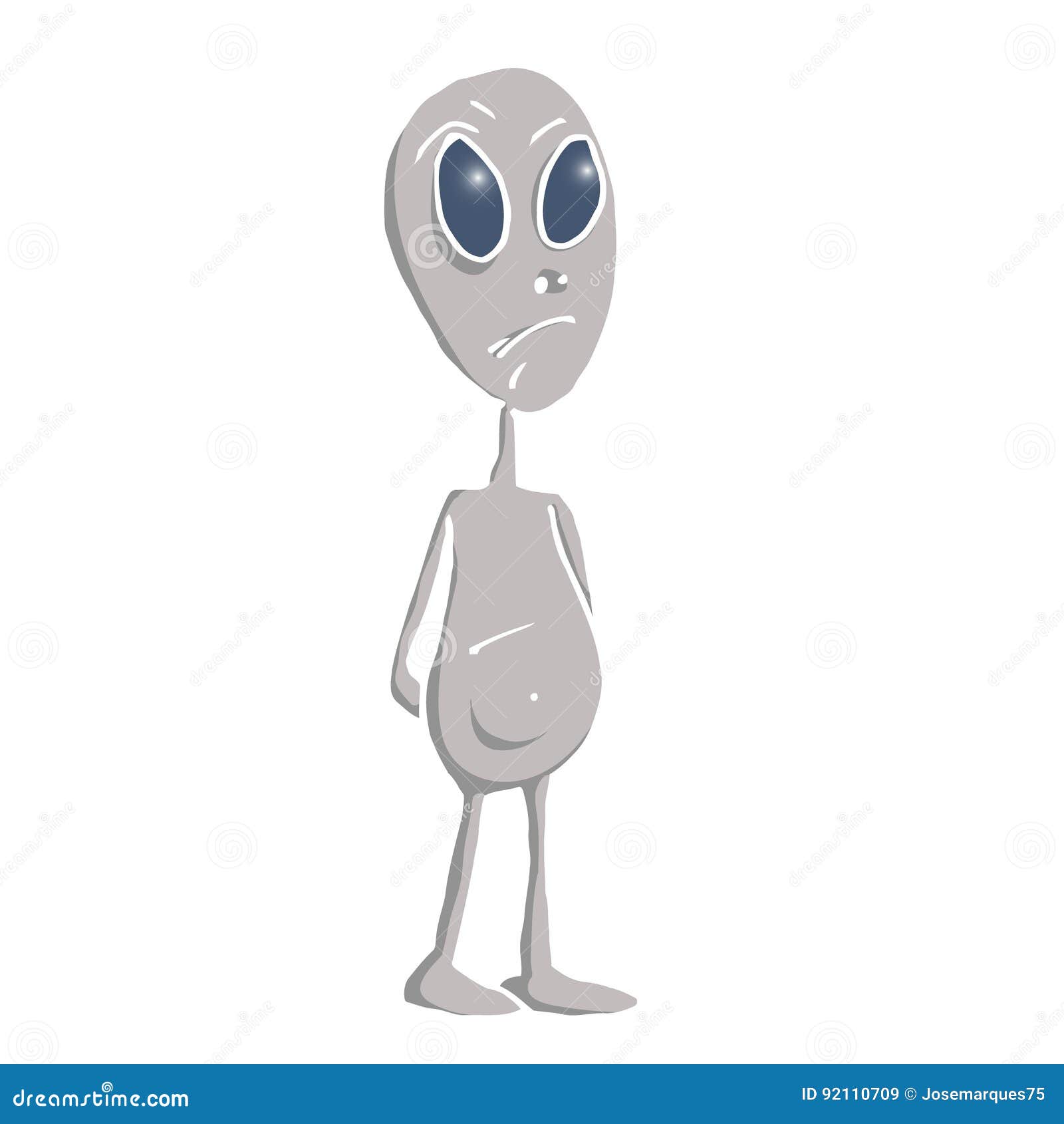 Cartoon alien creature stock vector. Illustration of little - 92110709