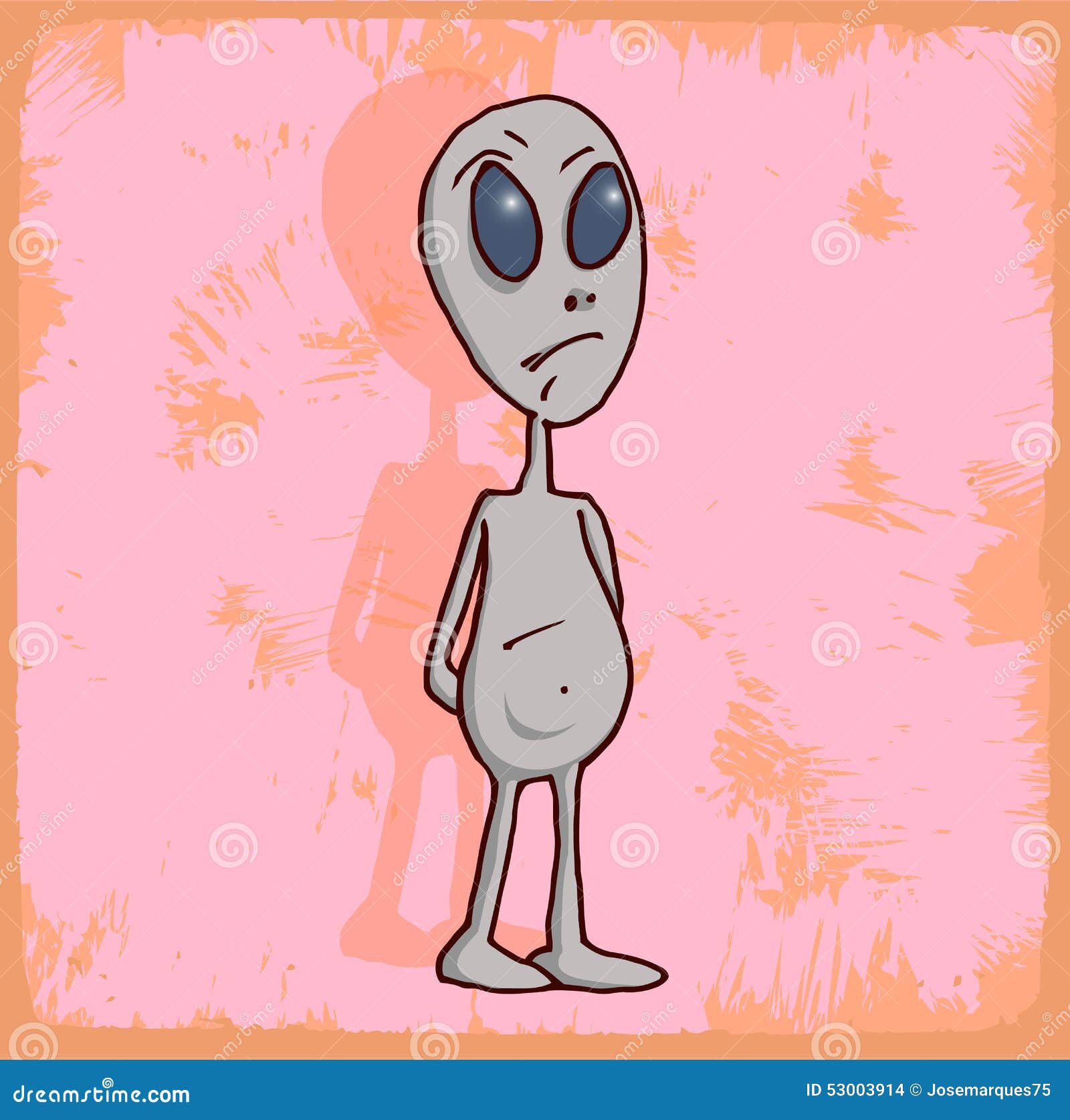 Cartoon Alien Creature, Vector Icon. Stock Vector - Illustration of ...