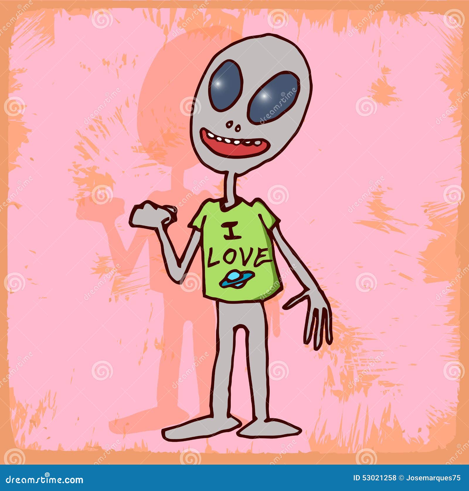 Cartoon Alien Creature, Vector Icon. Stock Vector - Illustration of ...