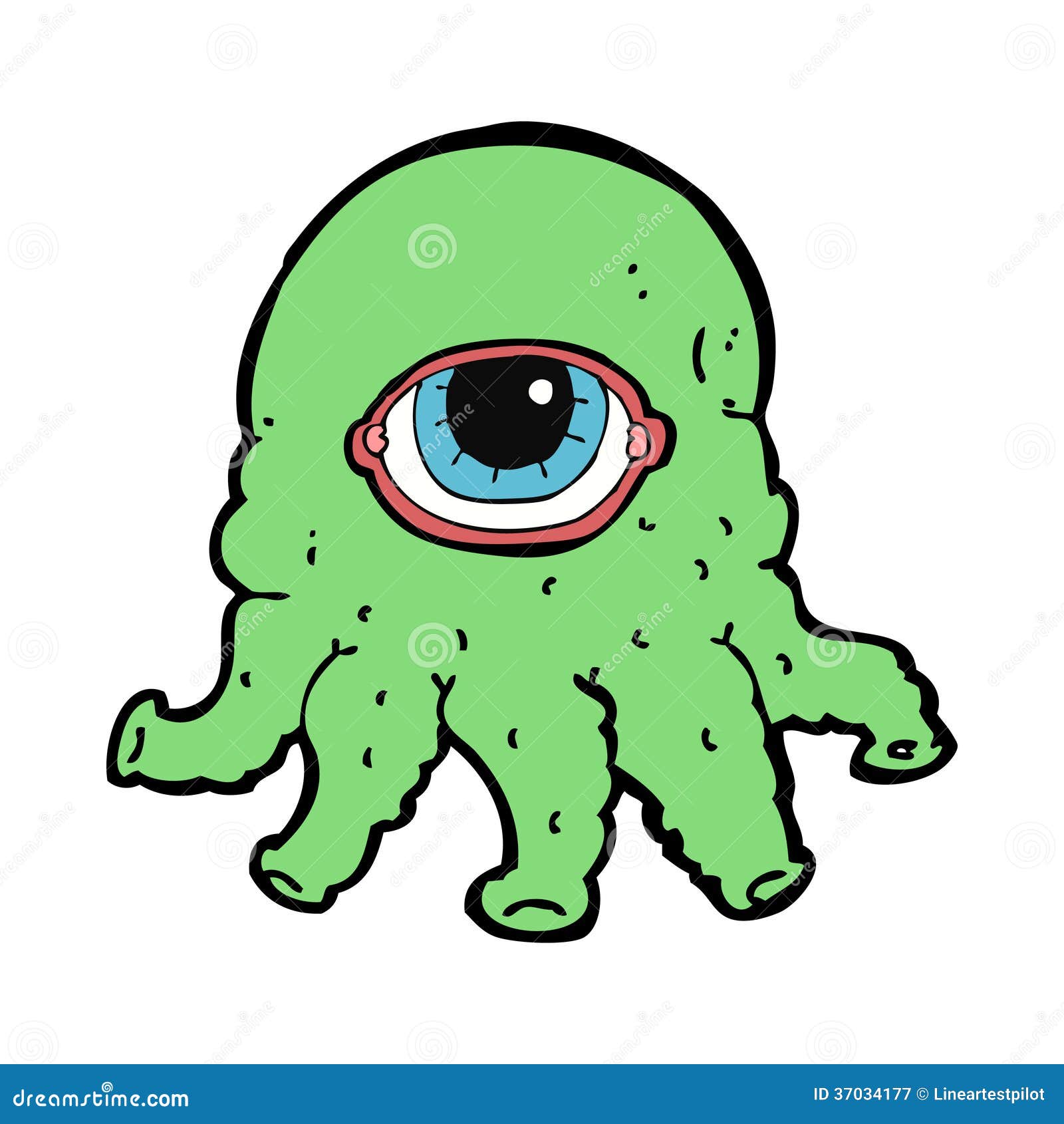 Cartoon alien head stock vector. Illustration of space - 37034177