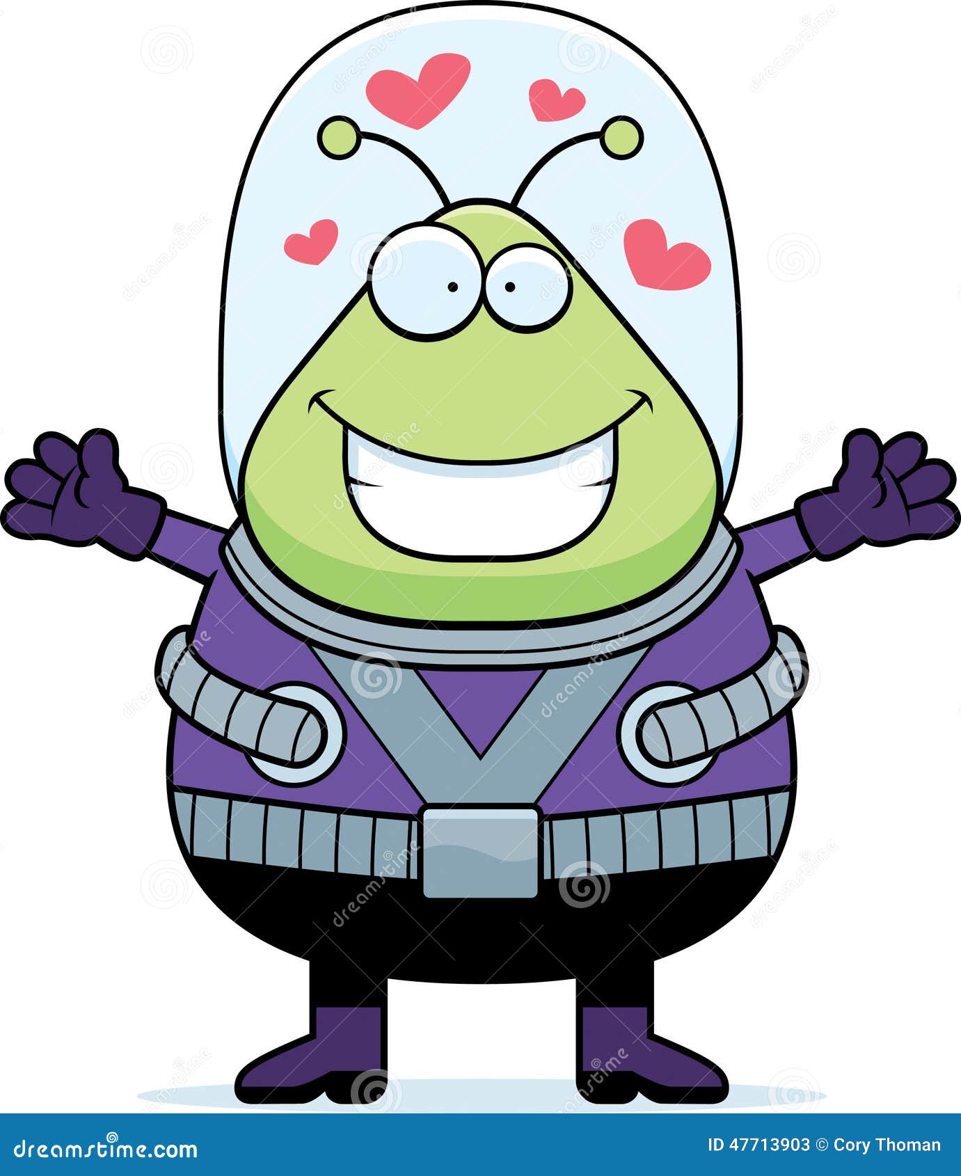 Cartoon Alien Hug stock vector. Illustration of embrace - 47713903