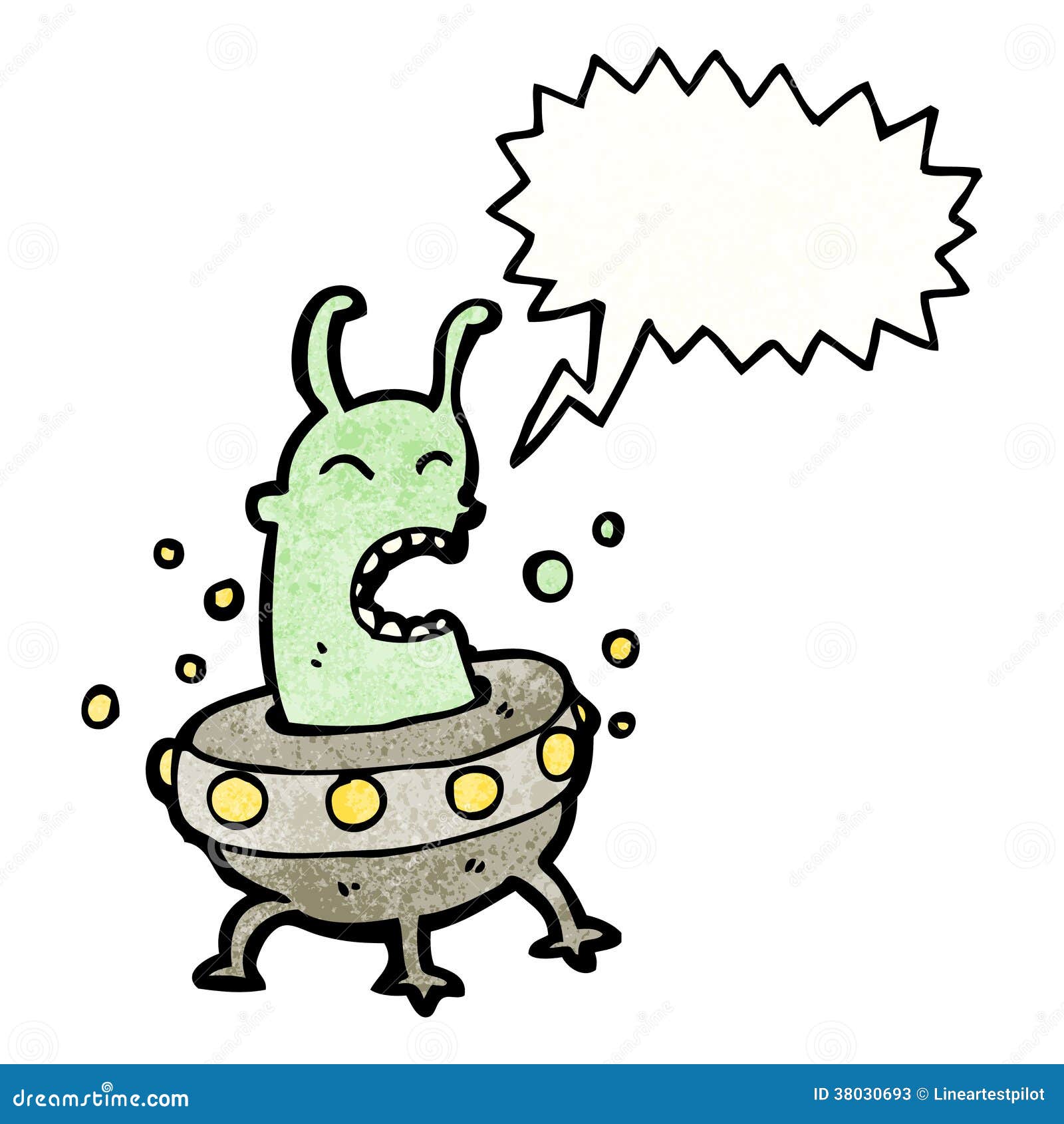 Cartoon alien invader stock vector. Illustration of cartoon - 38030693