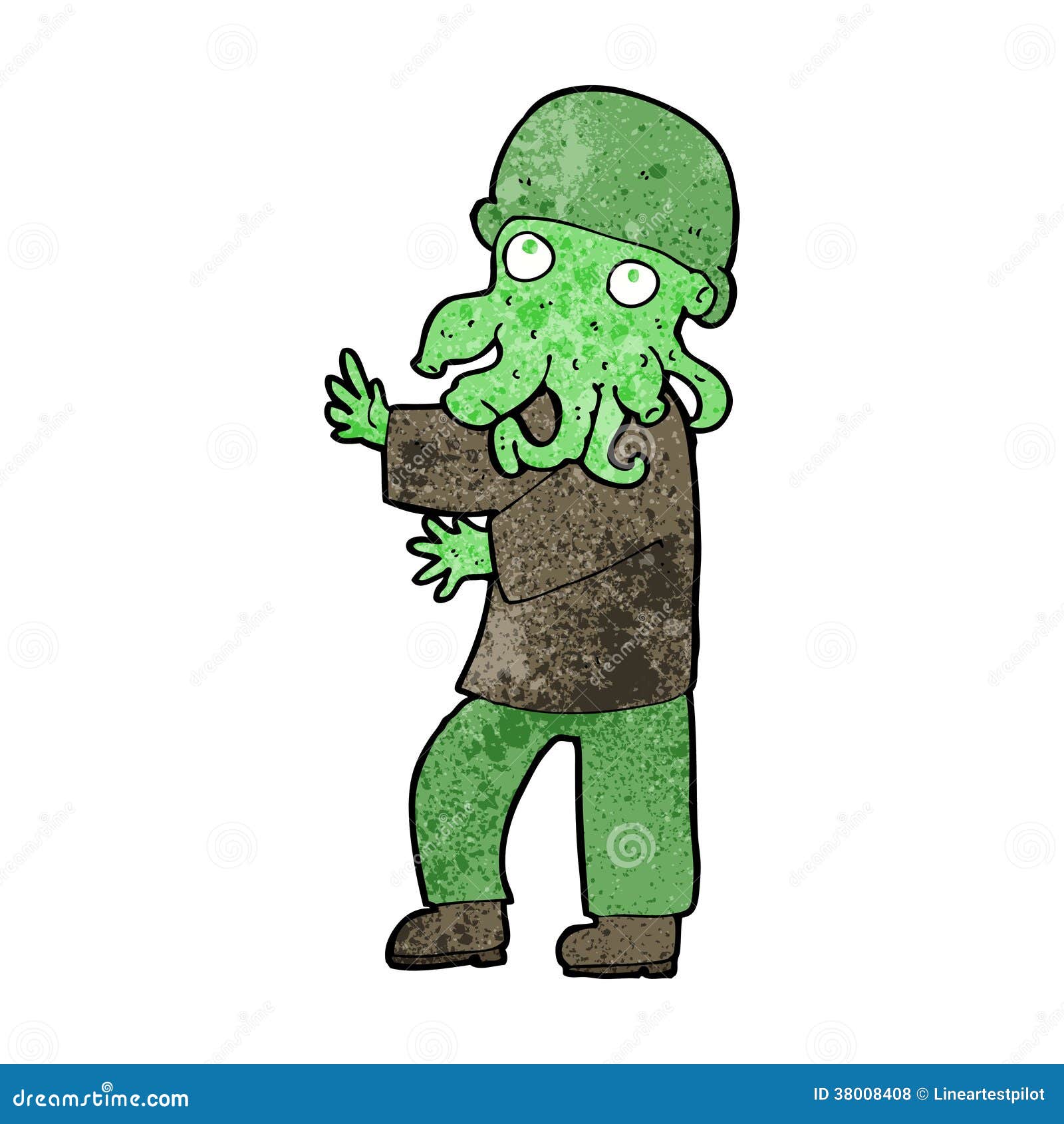 Cartoon alien man stock vector. Illustration of character - 38008408