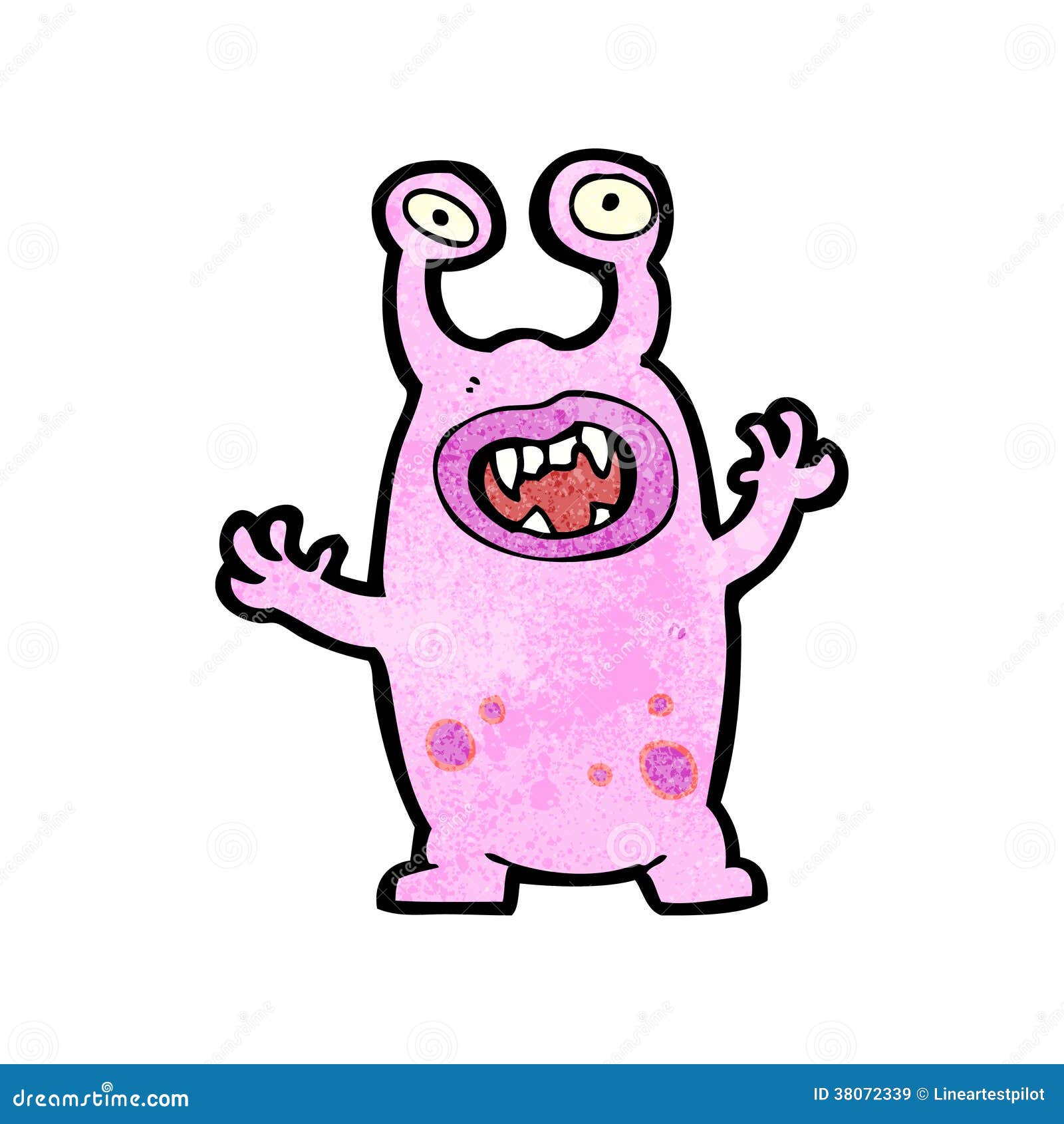 Cartoon alien monster stock vector. Illustration of traditional - 38072339