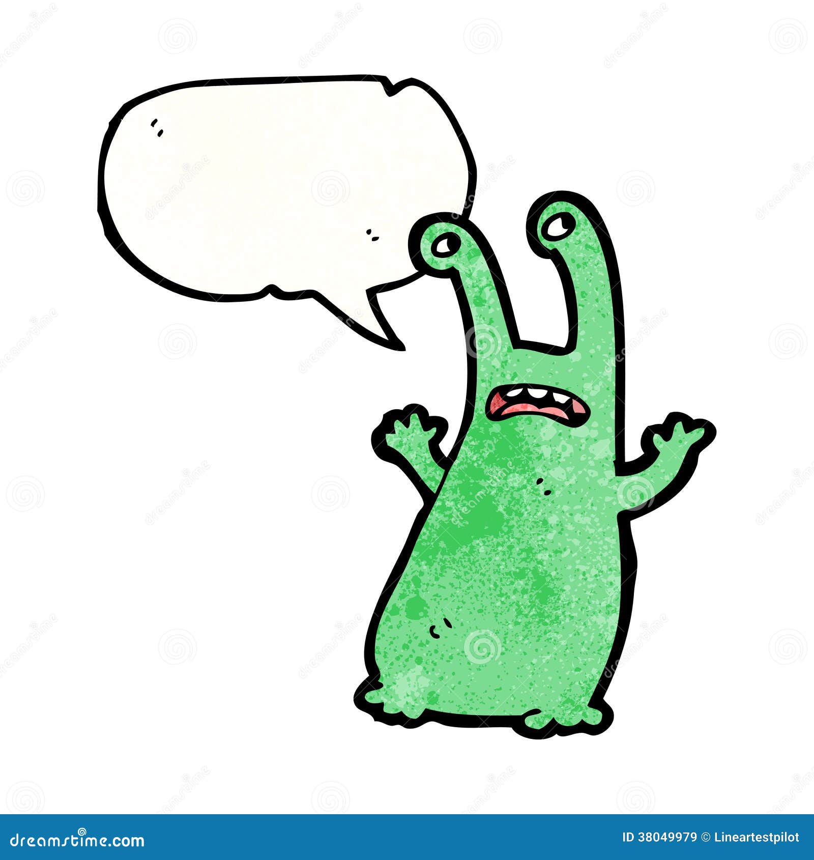 Cartoon alien slug monster stock vector. Illustration of grunge - 38049979