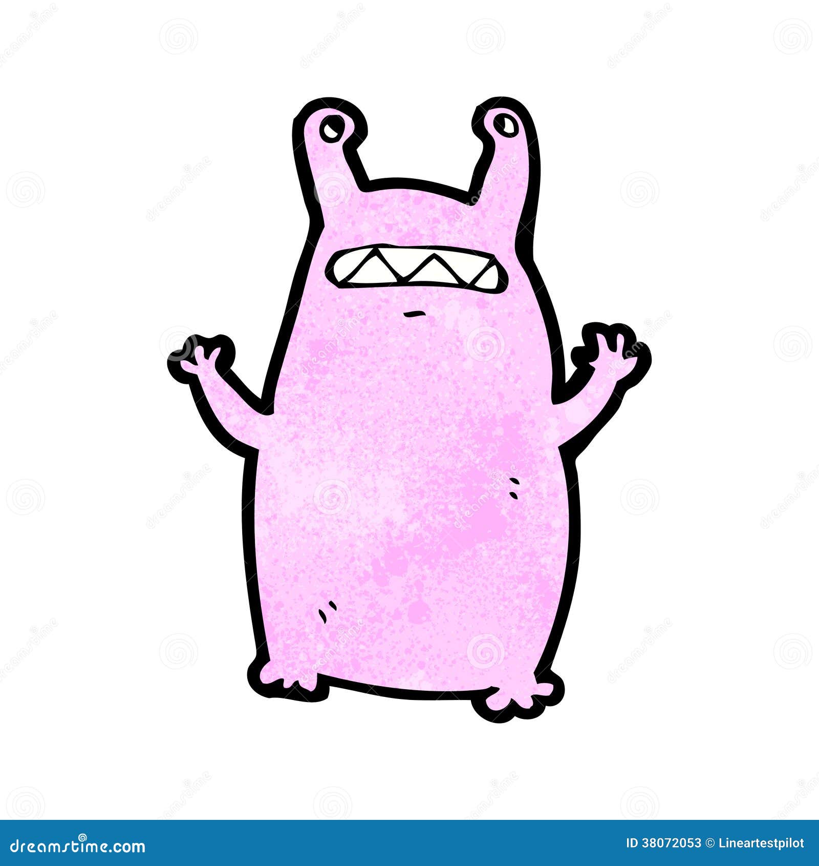 Cartoon alien slug monster stock vector. Illustration of spaceman ...