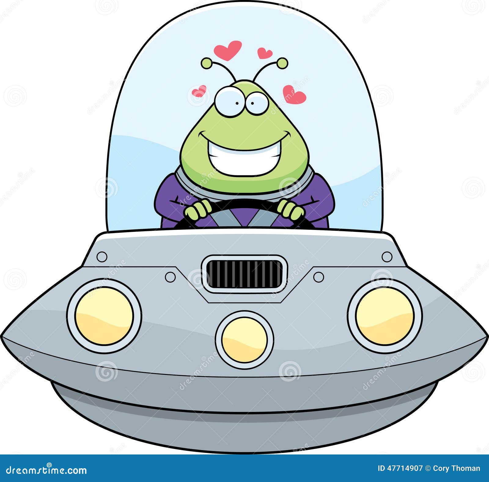 Cartoon Alien UFO Love stock vector. Illustration of suit - 47714907