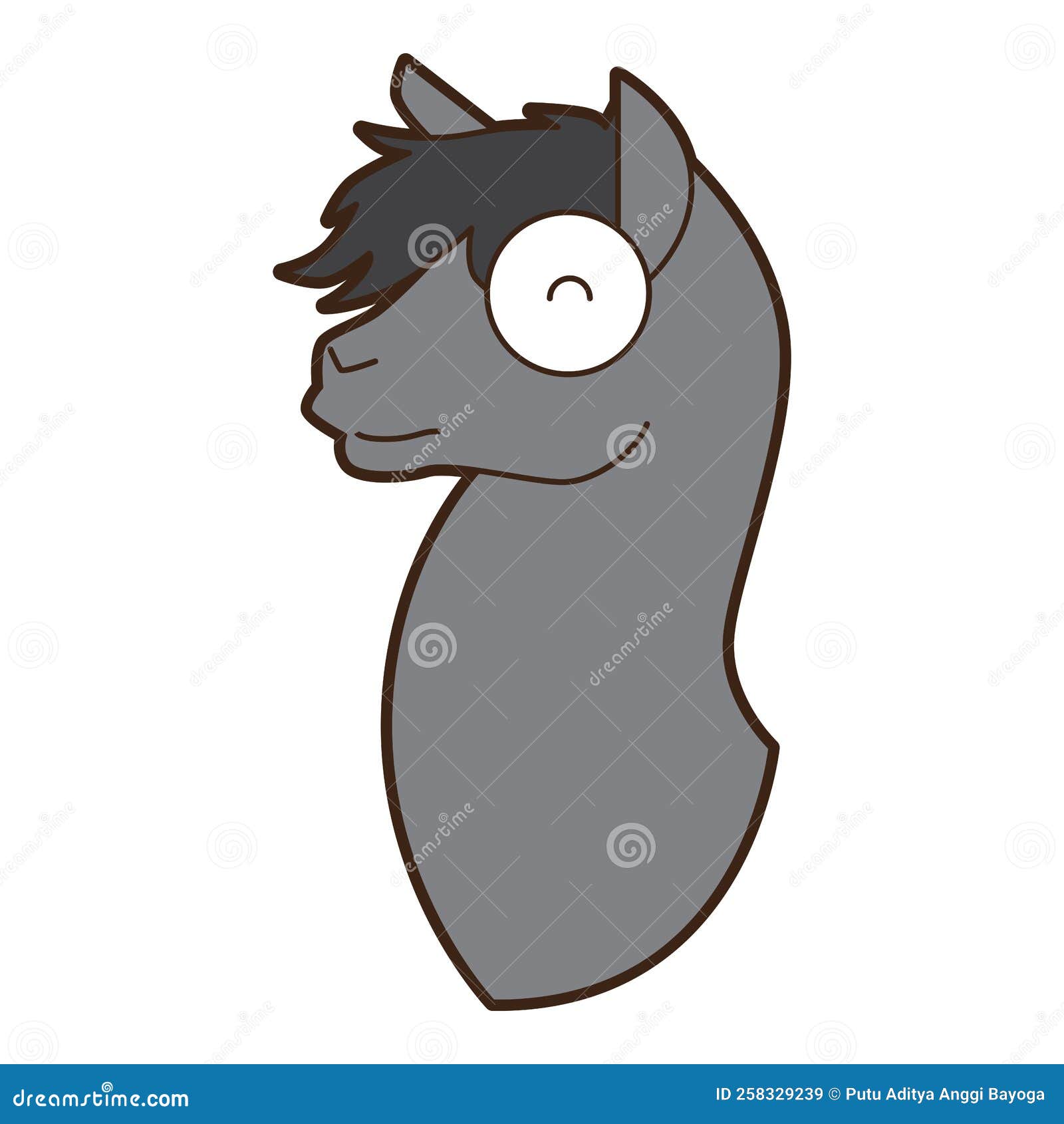 Cartoon Alpaca Emoticon Smile Stock Vector - Illustration of design ...