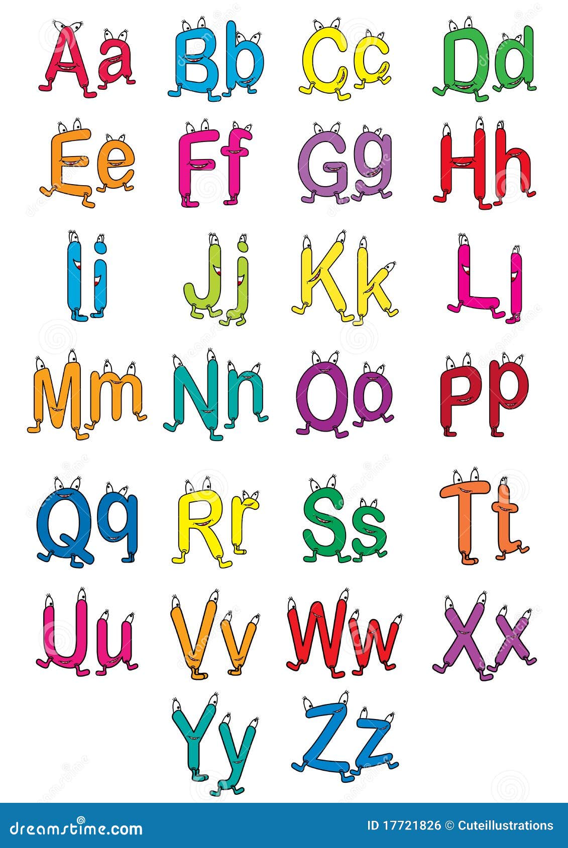 Cartoon alphabet stock vector. Illustration of letter - 17721826