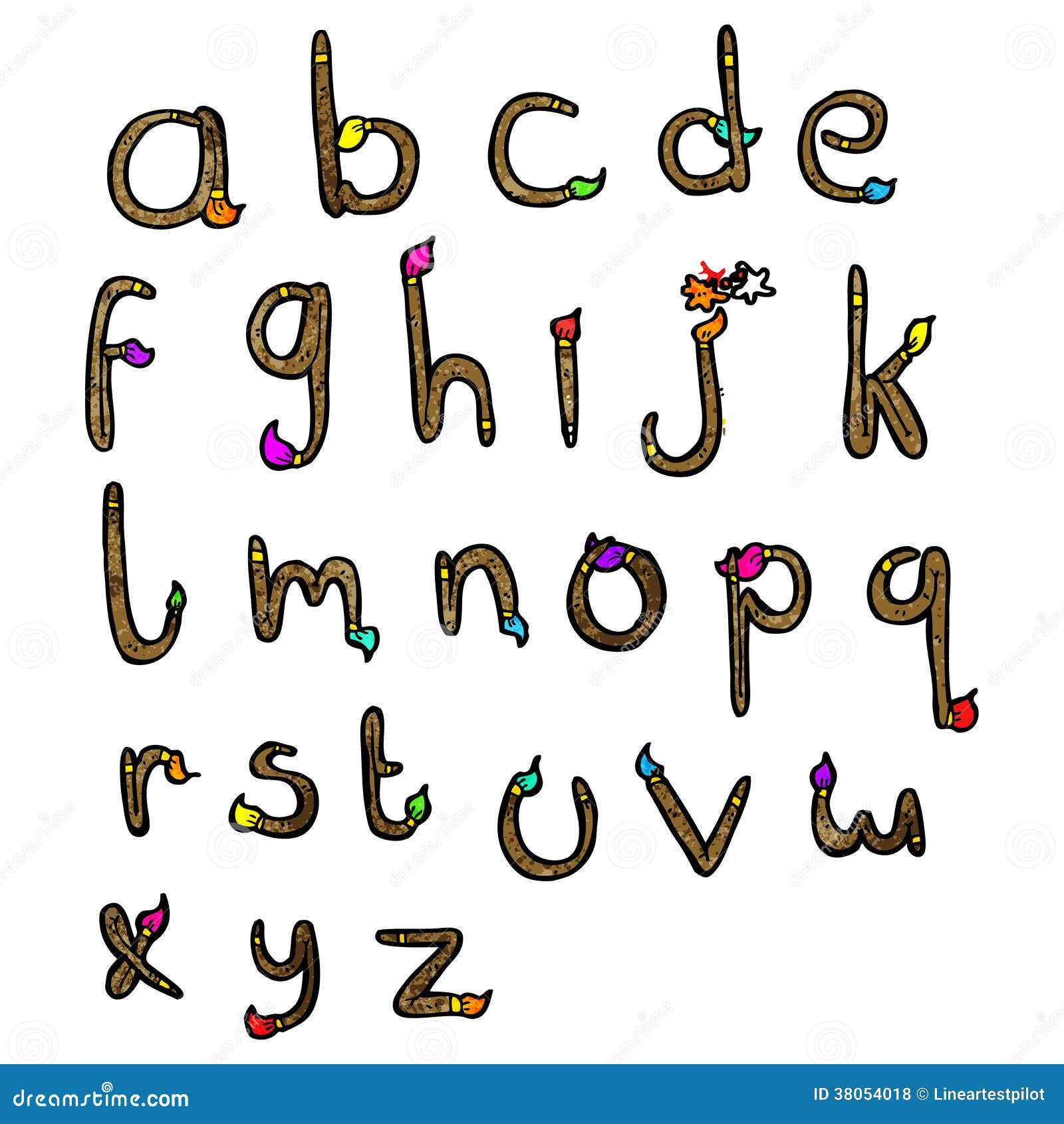 Cartoon alphabet stock vector. Illustration of alphabet - 38054018