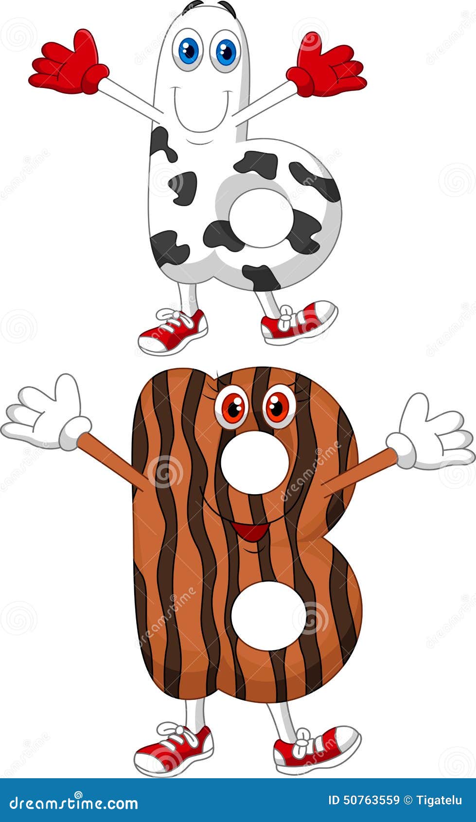 Cartoon alphabet B stock vector. Illustration of gesturing - 50763559