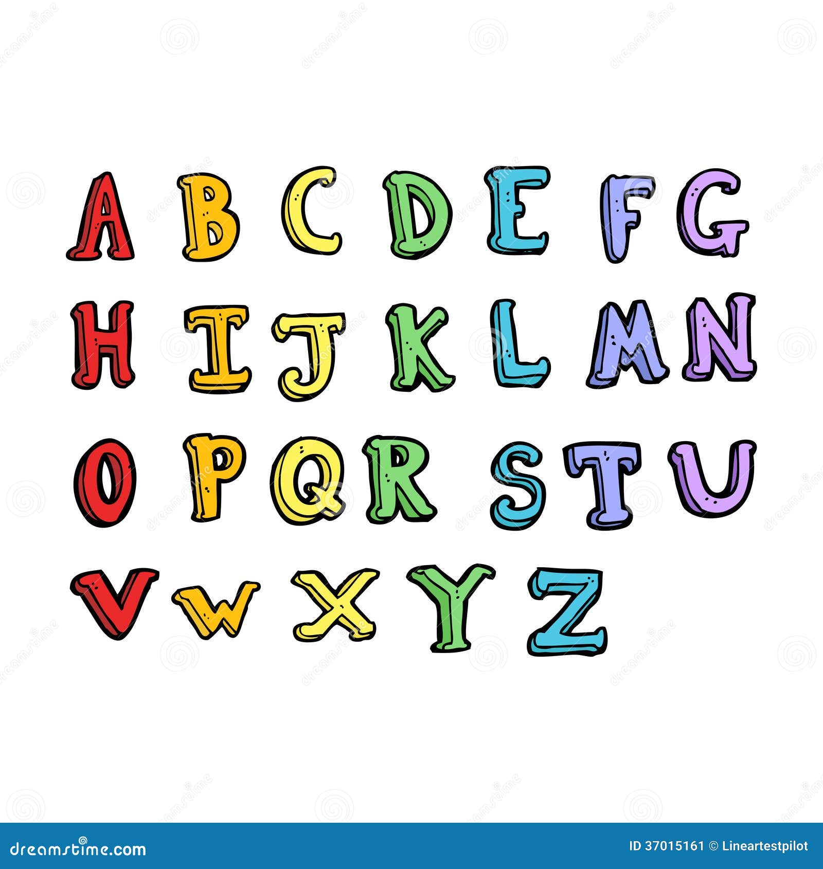 Cartoon alphabet stock vector. Illustration of funny - 37015161