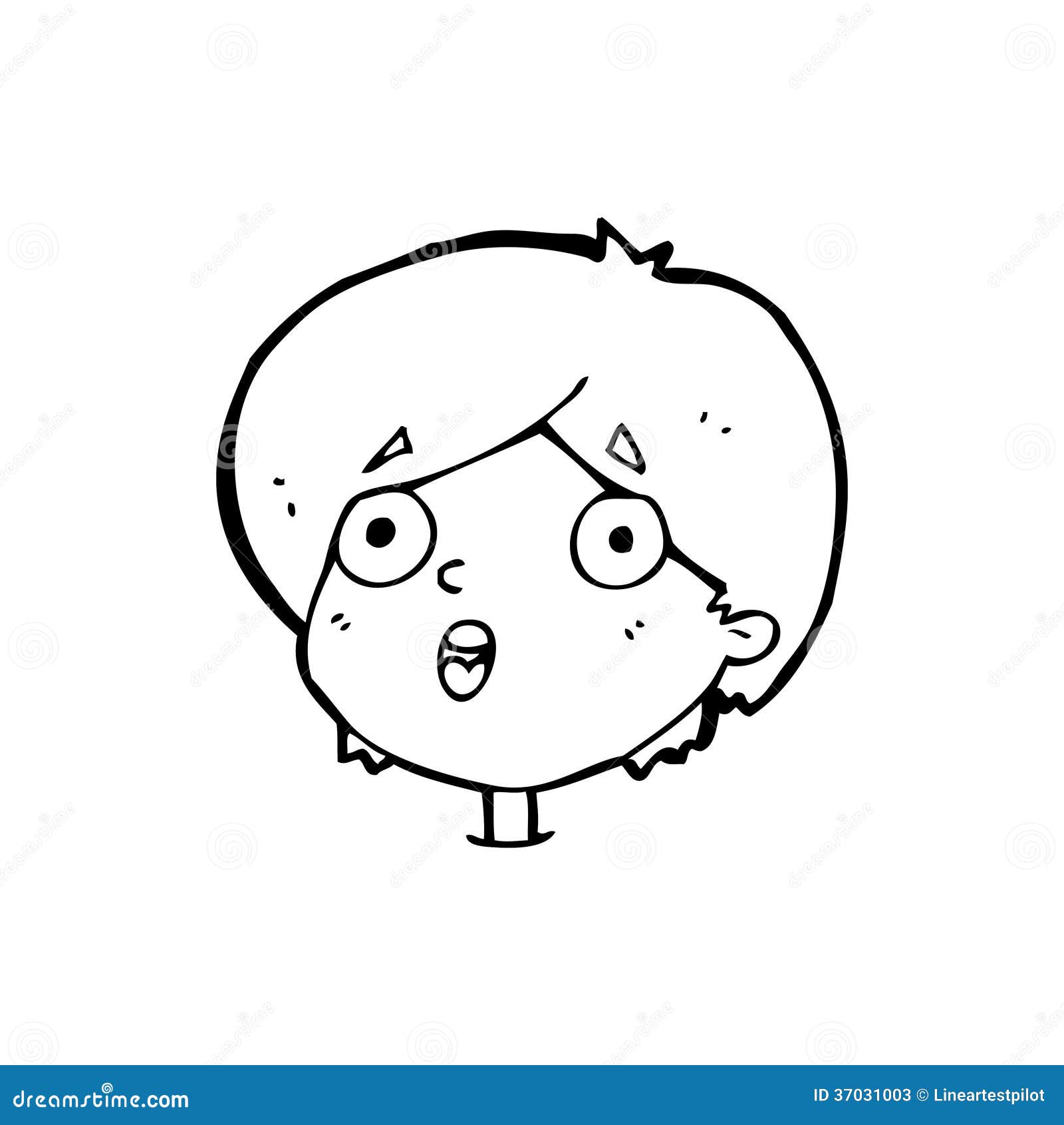Cartoon amazed expression stock illustration. Illustration of shocked ...