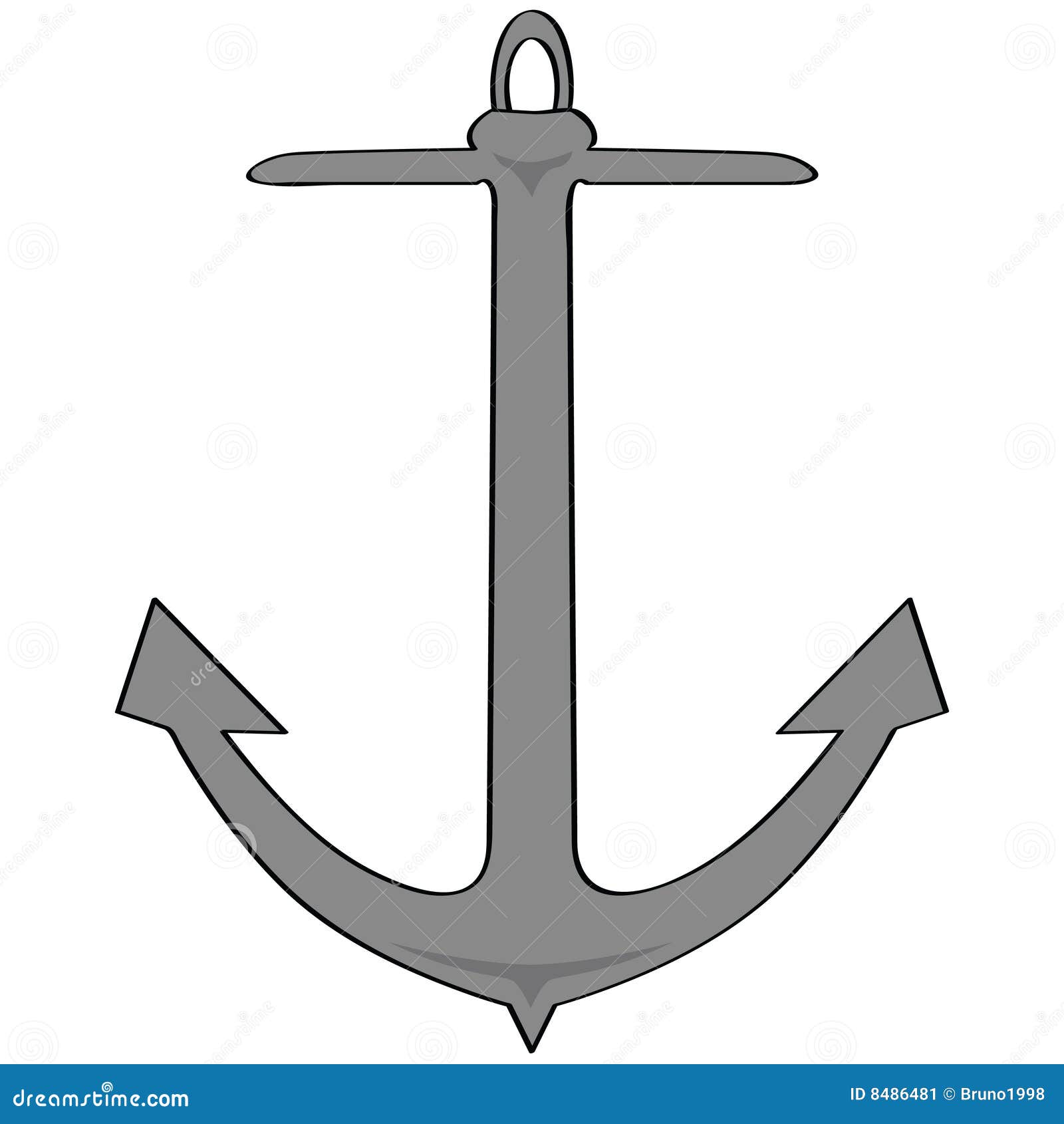 Cartoon anchor stock vector. Illustration of iron, vector - 8486481
