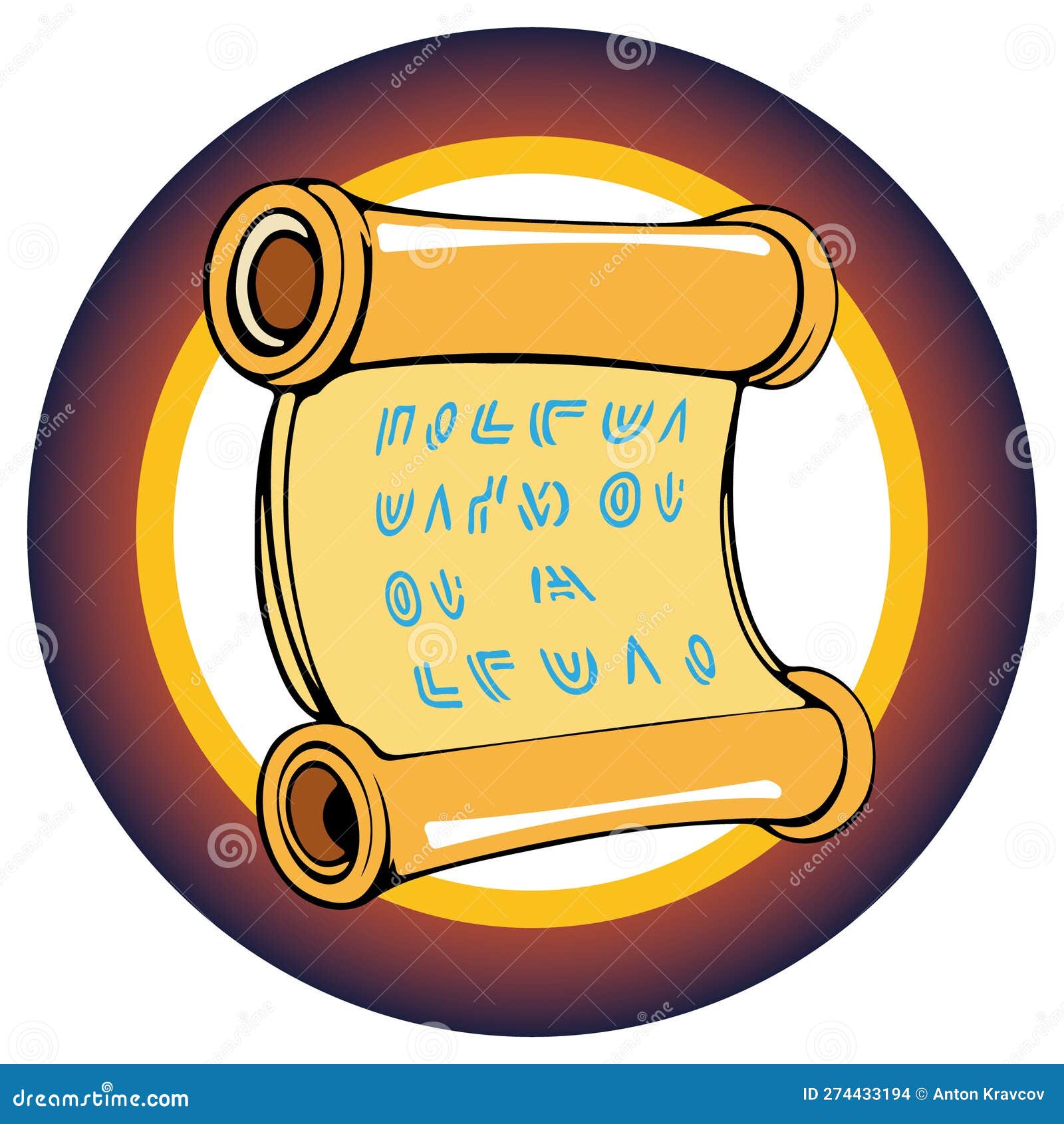 Cartoon Ancient Parchment Scroll, Old Papyrus Rolls. Stock Vector ...