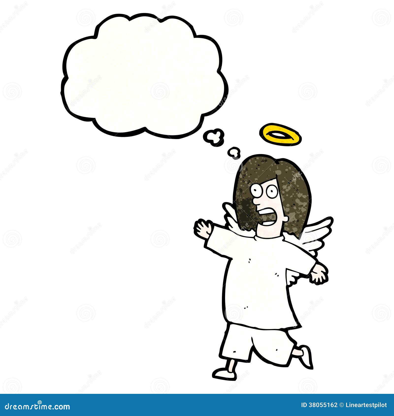 Cartoon angel stock vector. Illustration of cloud, quirky - 38055162