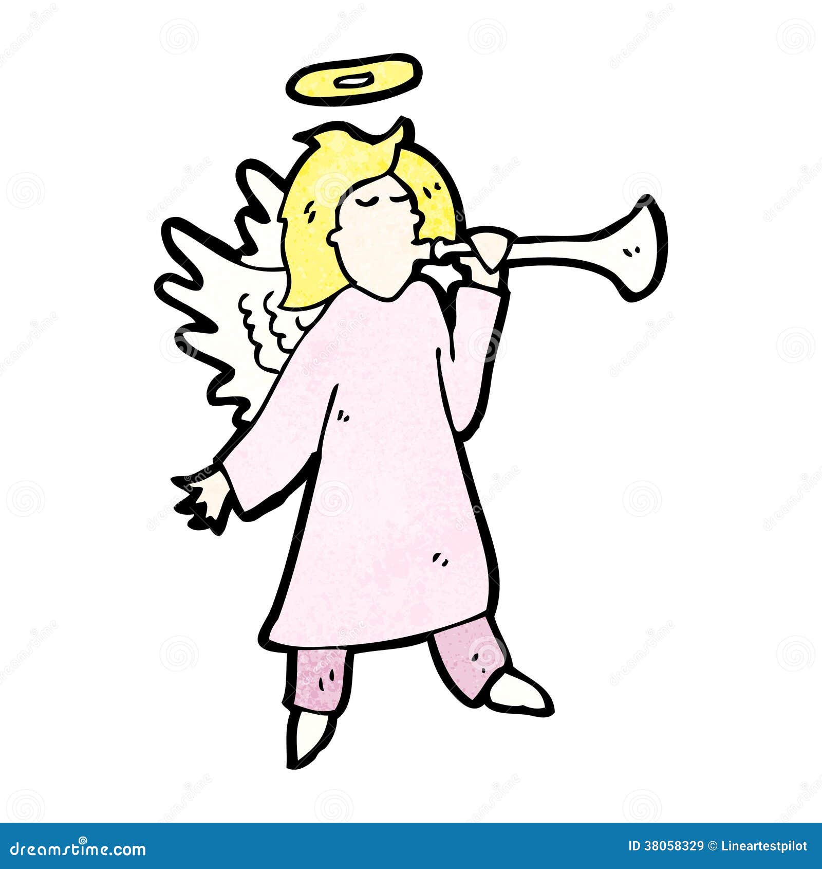 Cartoon angel stock vector. Illustration of flying, funny - 38058329