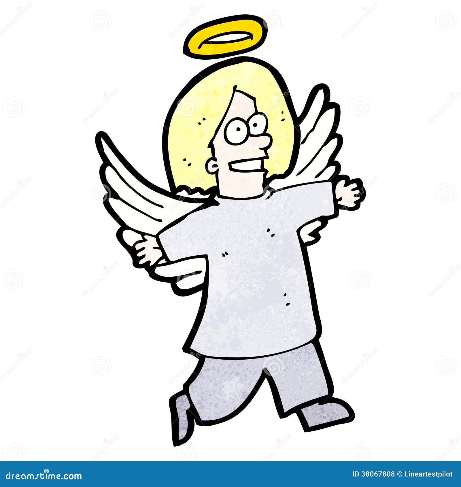 Cartoon angel stock vector. Illustration of crazy, doodle - 38067808