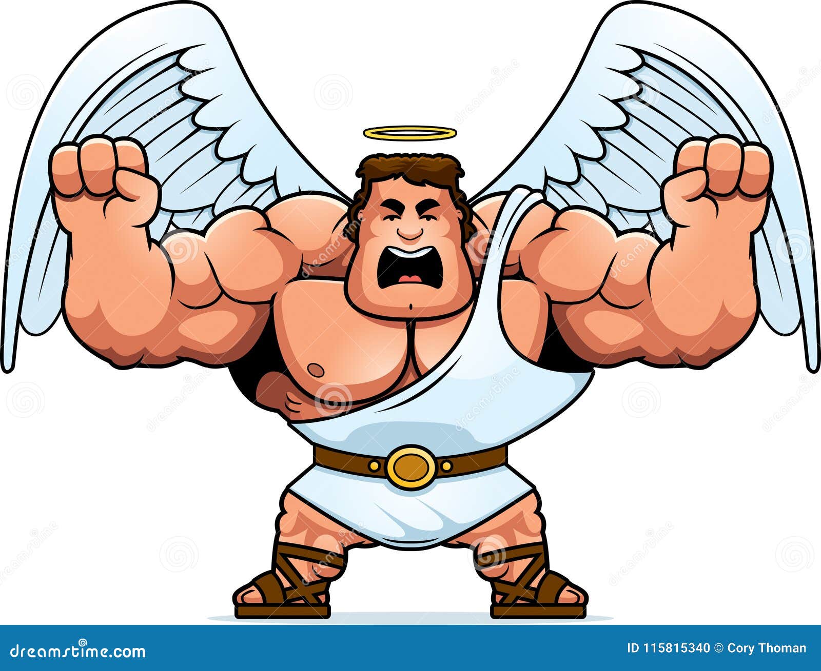 Cartoon Angel Angry stock vector. Illustration of people - 115815340