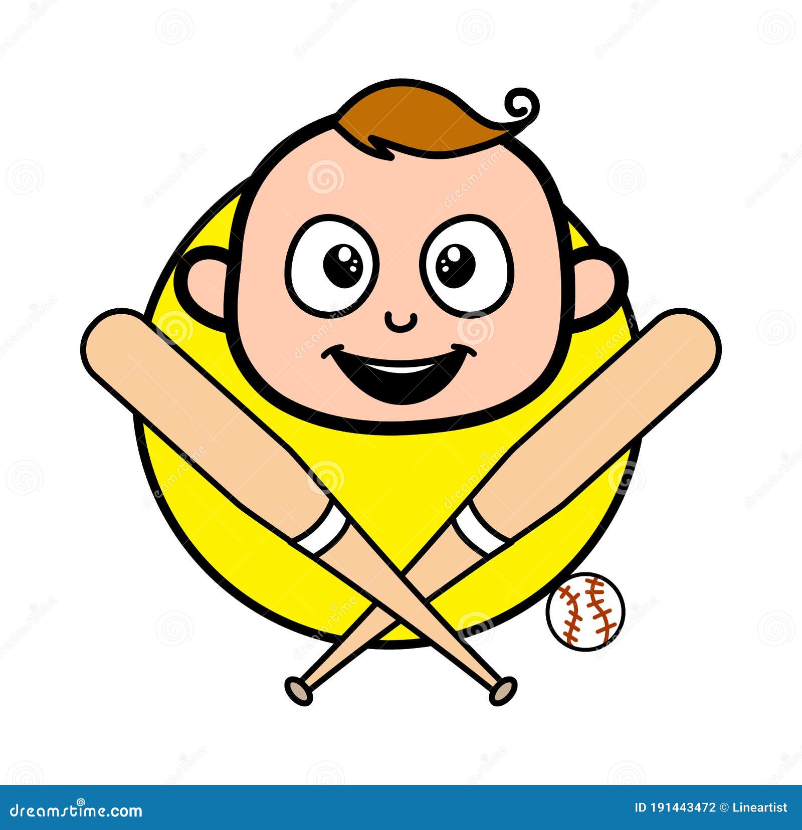 Cartoon Angel Baseball Mascot Stock Illustration - Illustration of ...
