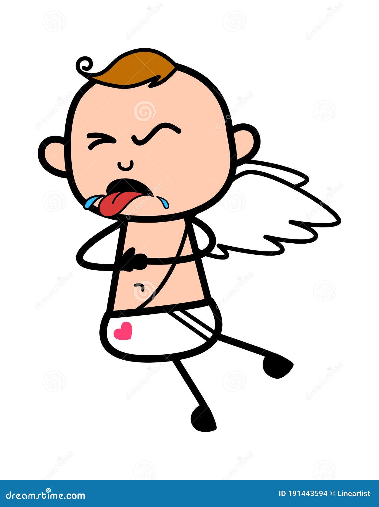 Cartoon Angel Choking stock illustration. Illustration of unwell ...