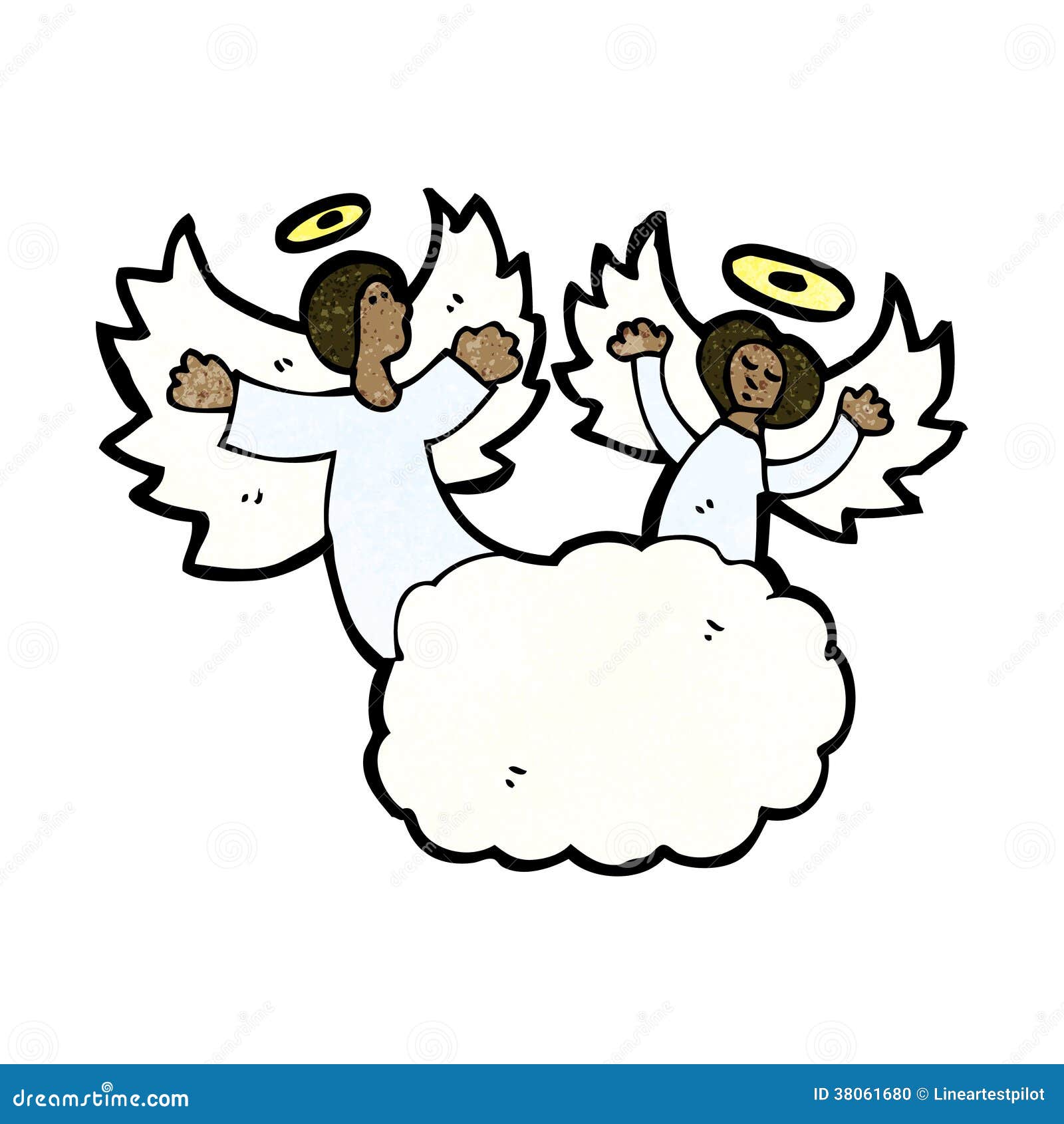 Cartoon angel in heaven stock vector. Illustration of doodle - 38061680