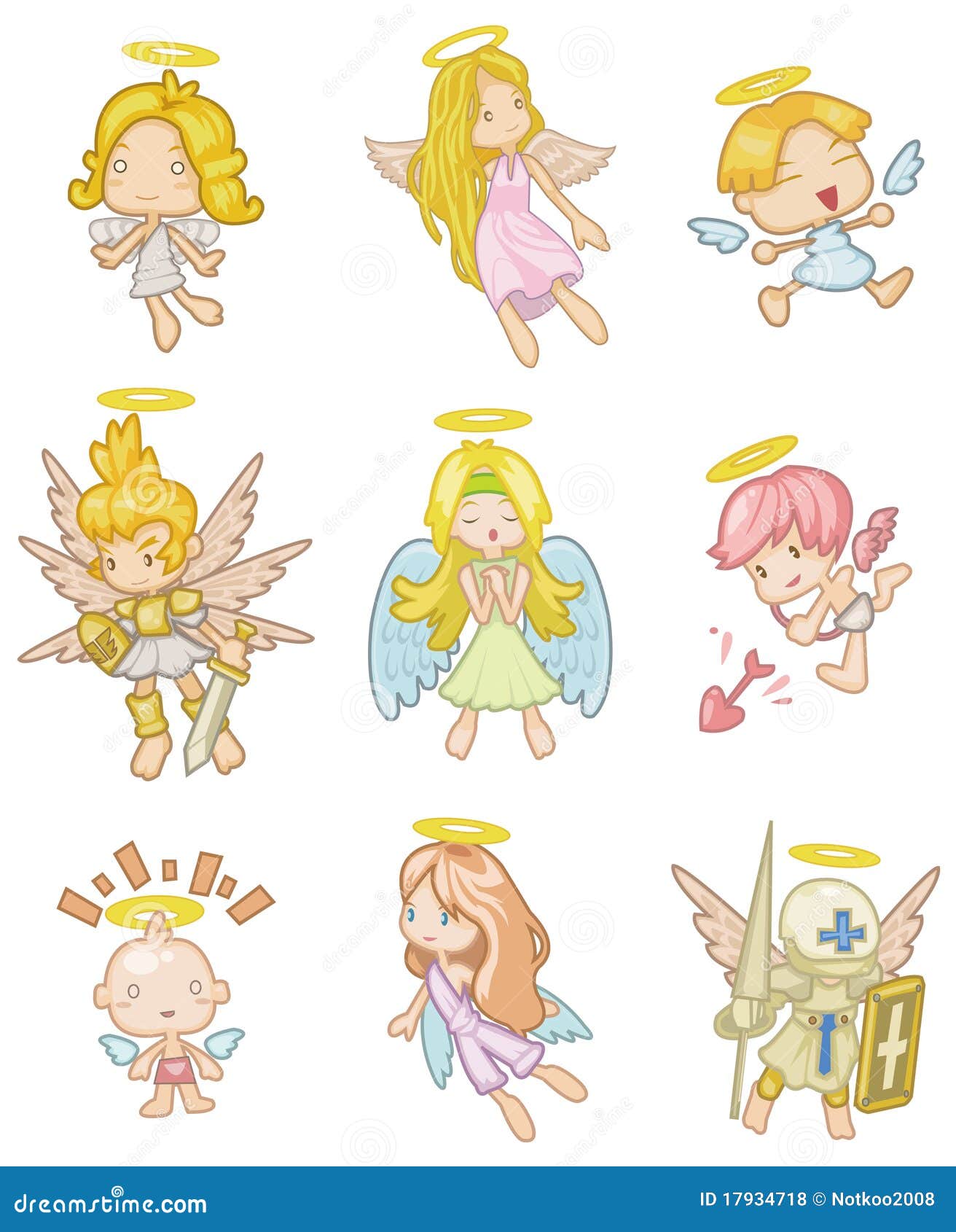 Cartoon angel icon stock vector. Illustration of little - 17934718