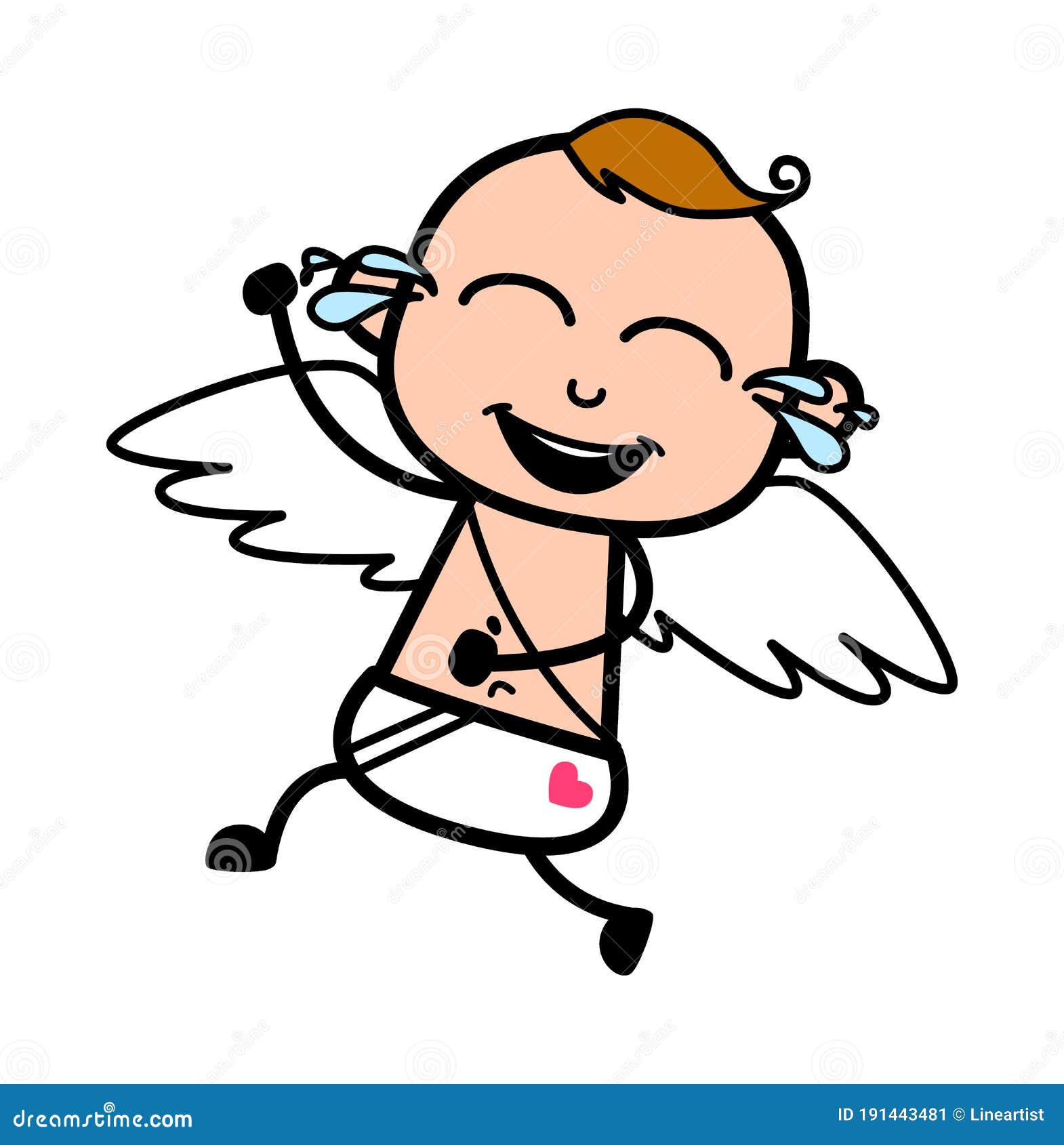 Cartoon Angel Laughing stock illustration. Illustration of laughing ...