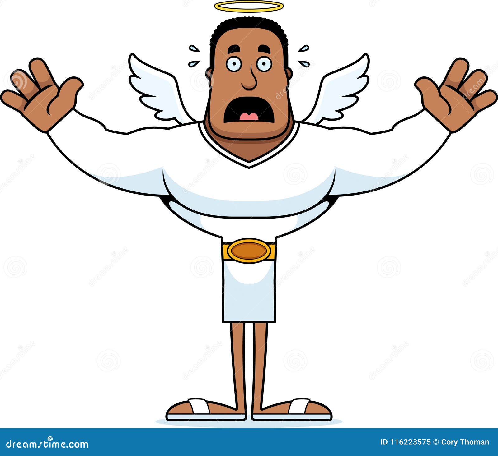 Cartoon Scared Angel stock vector. Illustration of clipart - 116223575