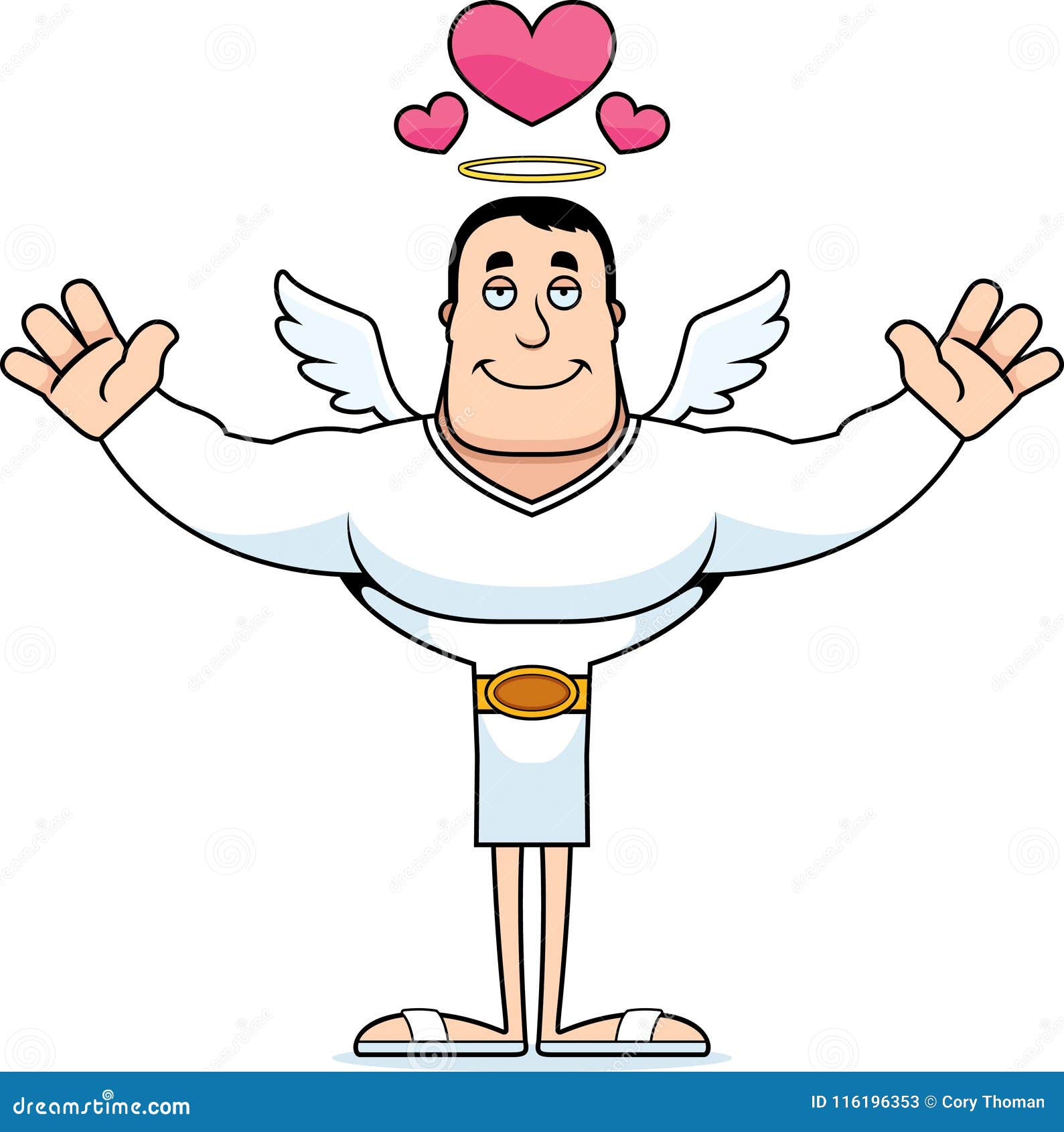Cartoon Angel Hug stock vector. Illustration of clipart - 116196353