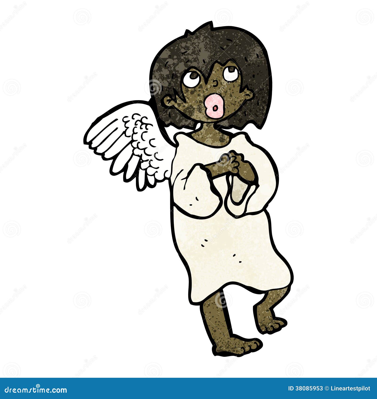 Cartoon angel stock vector. Illustration of hand, crazy - 38085953
