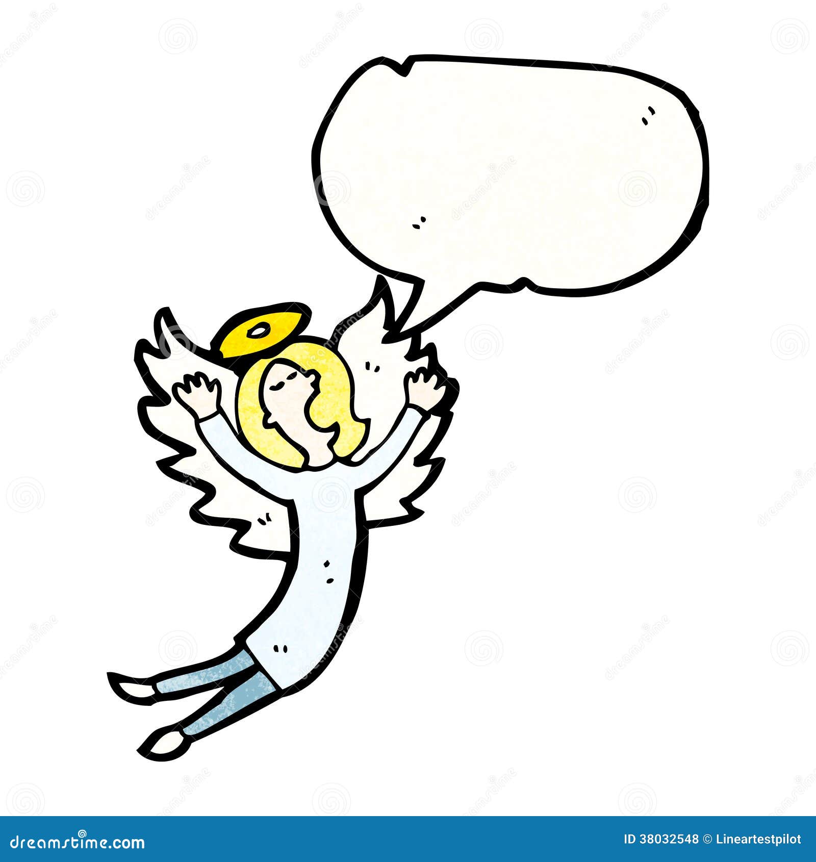 Cartoon Angel with Speech Bubble Stock Vector - Illustration of ...