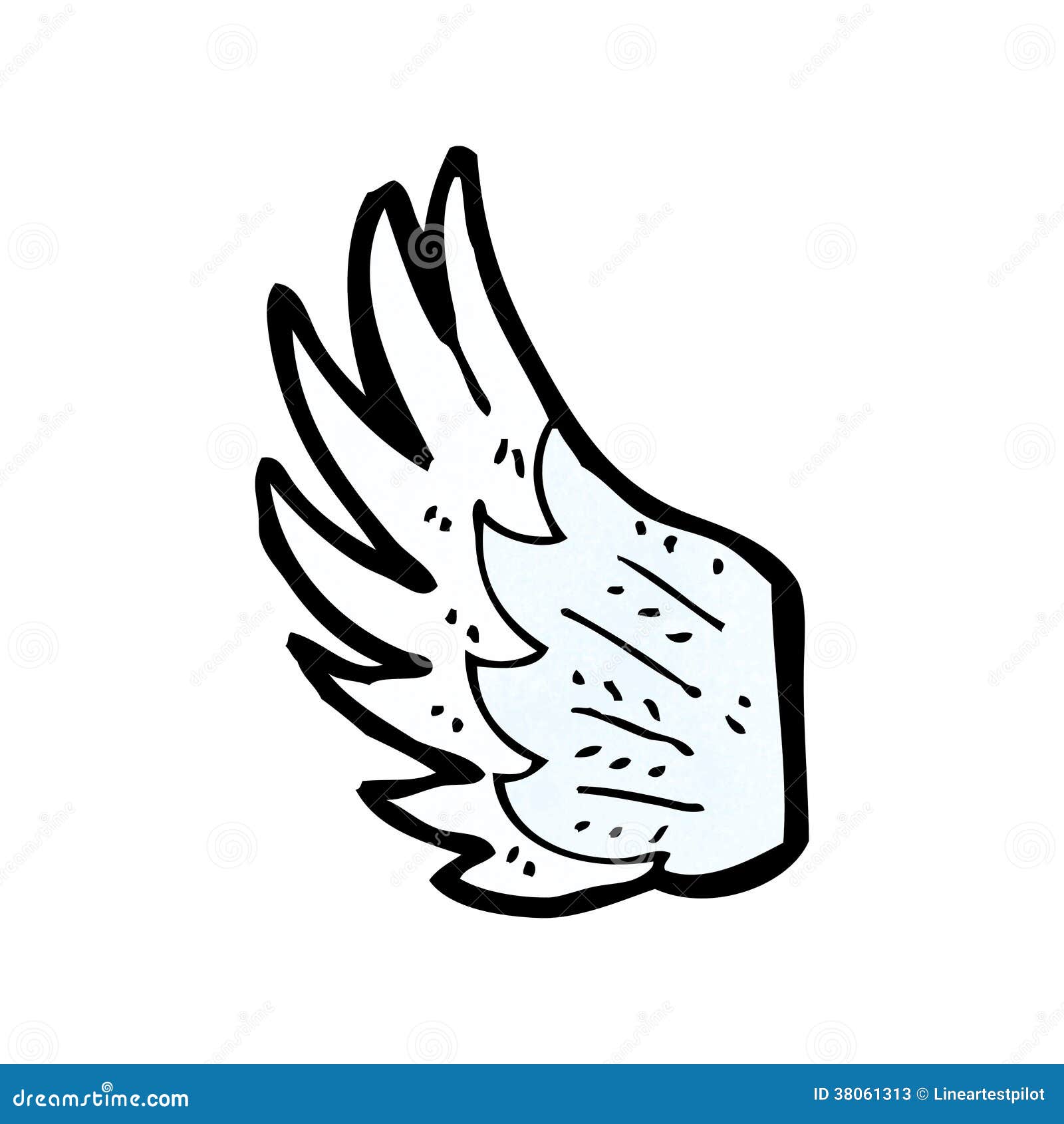 Cartoon angel wing stock vector. Illustration of doodle - 38061313