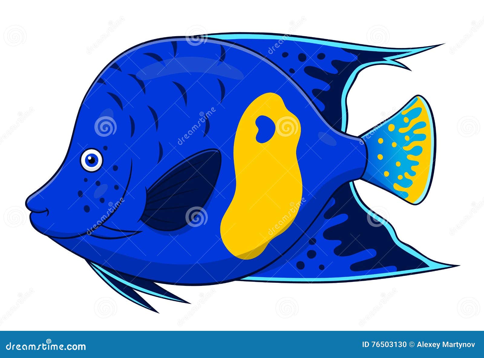 Cartoon Angelfish Vector Illustration | CartoonDealer.com #76503130