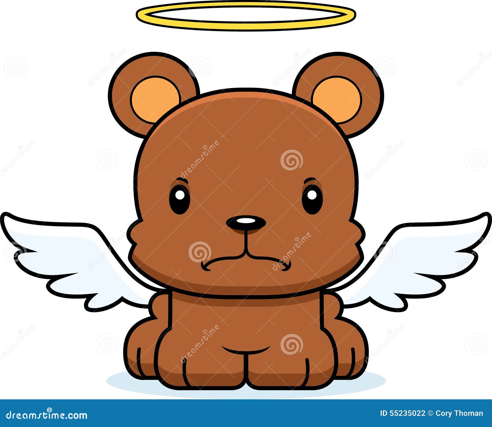 Cartoon Angry Angel Bear stock vector. Illustration of angry - 55235022