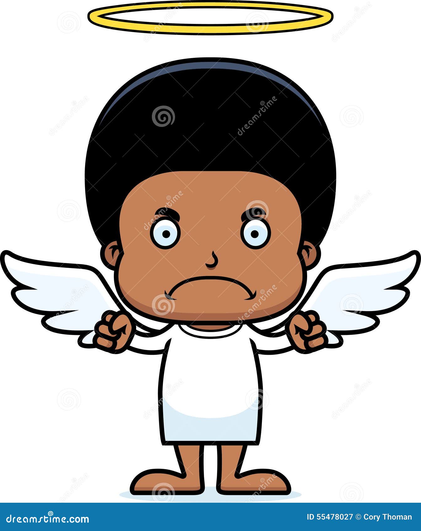 Cartoon Angry Angel Boy stock vector. Illustration of vector - 55478027