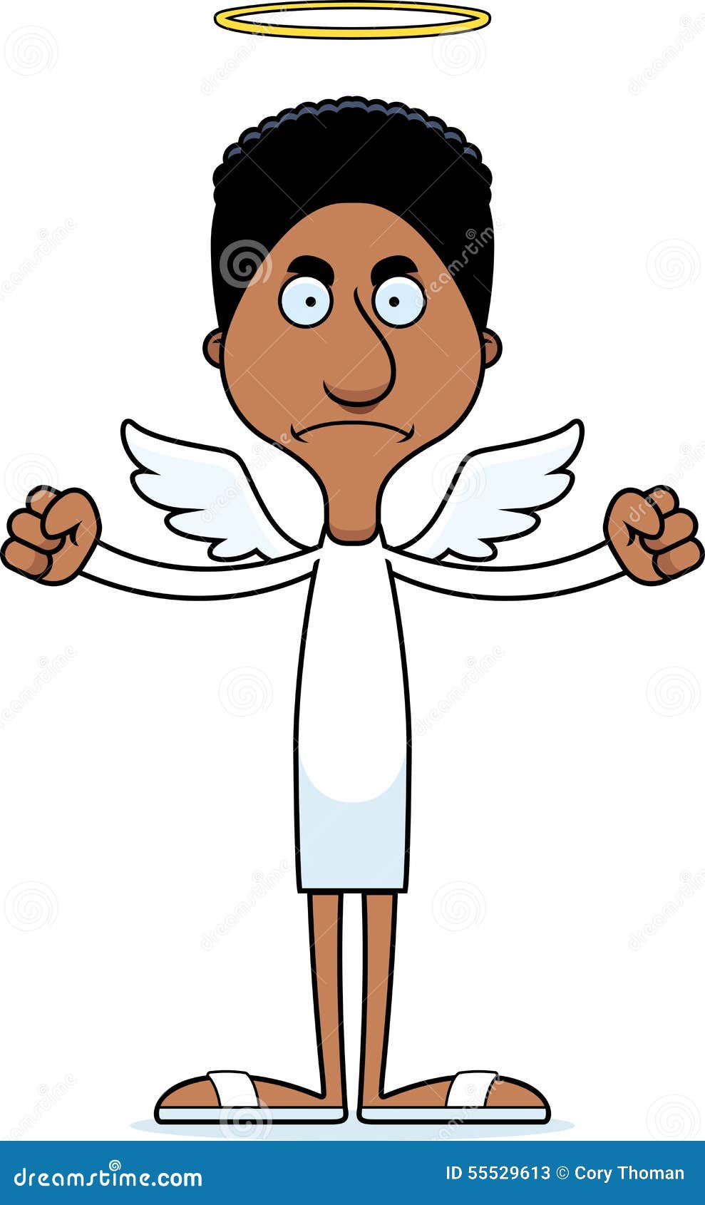 Cartoon Angry Angel Man stock vector. Illustration of angel - 55529613