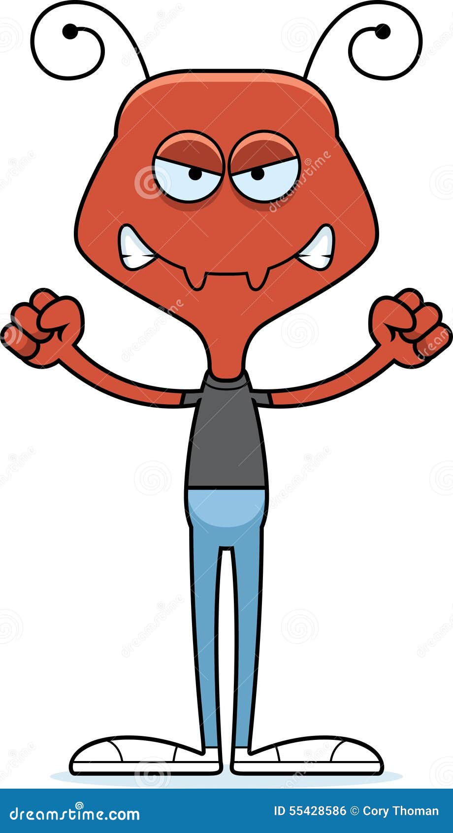 Cartoon Angry Ant stock vector. Illustration of graphic - 55428586