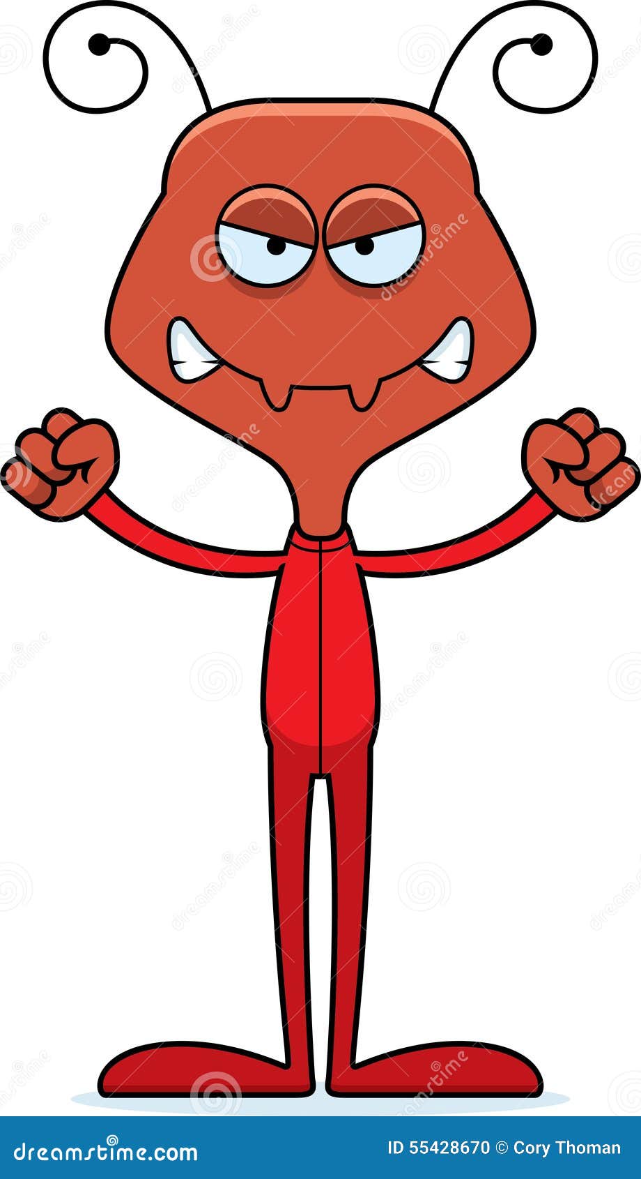 Cartoon Angry Ant in Pajamas Stock Vector - Illustration of graphic ...