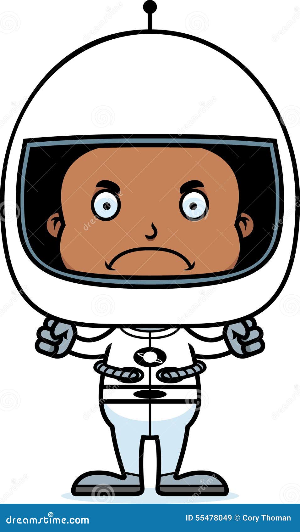 Cartoon Angry Astronaut Boy Stock Vector - Illustration of spacesuit ...