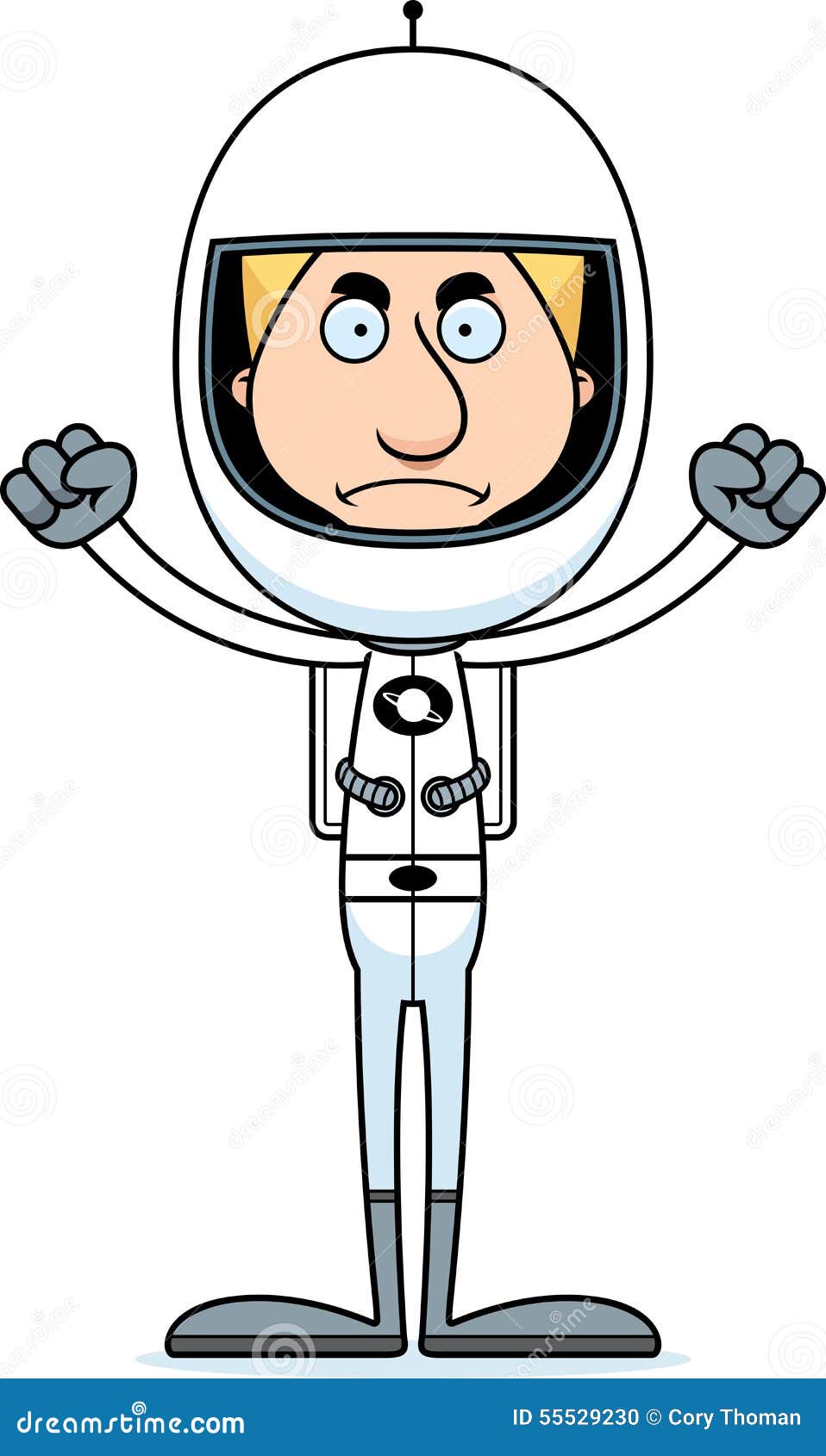 Cartoon Angry Astronaut Man Stock Vector - Illustration of angry ...