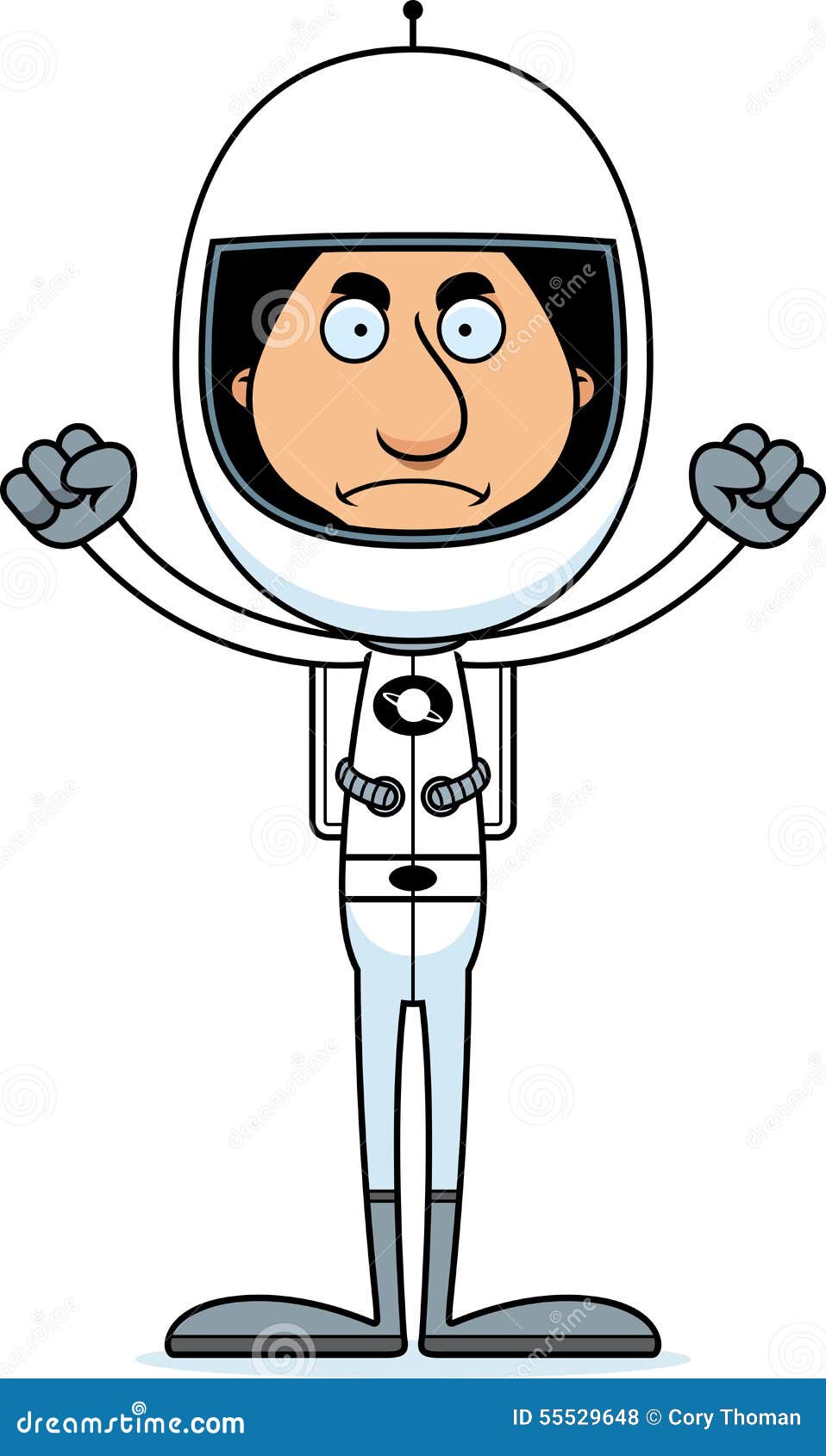 Cartoon Angry Astronaut Man Stock Vector - Illustration of cosmonaut ...