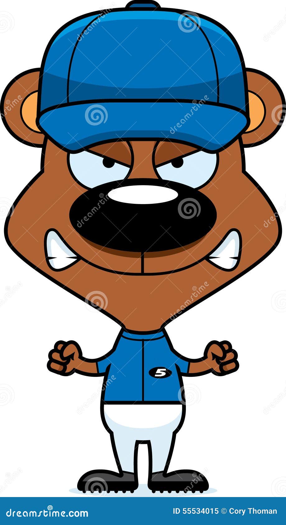 Cartoon Angry Baseball Player Bear Stock Vector - Illustration of ...